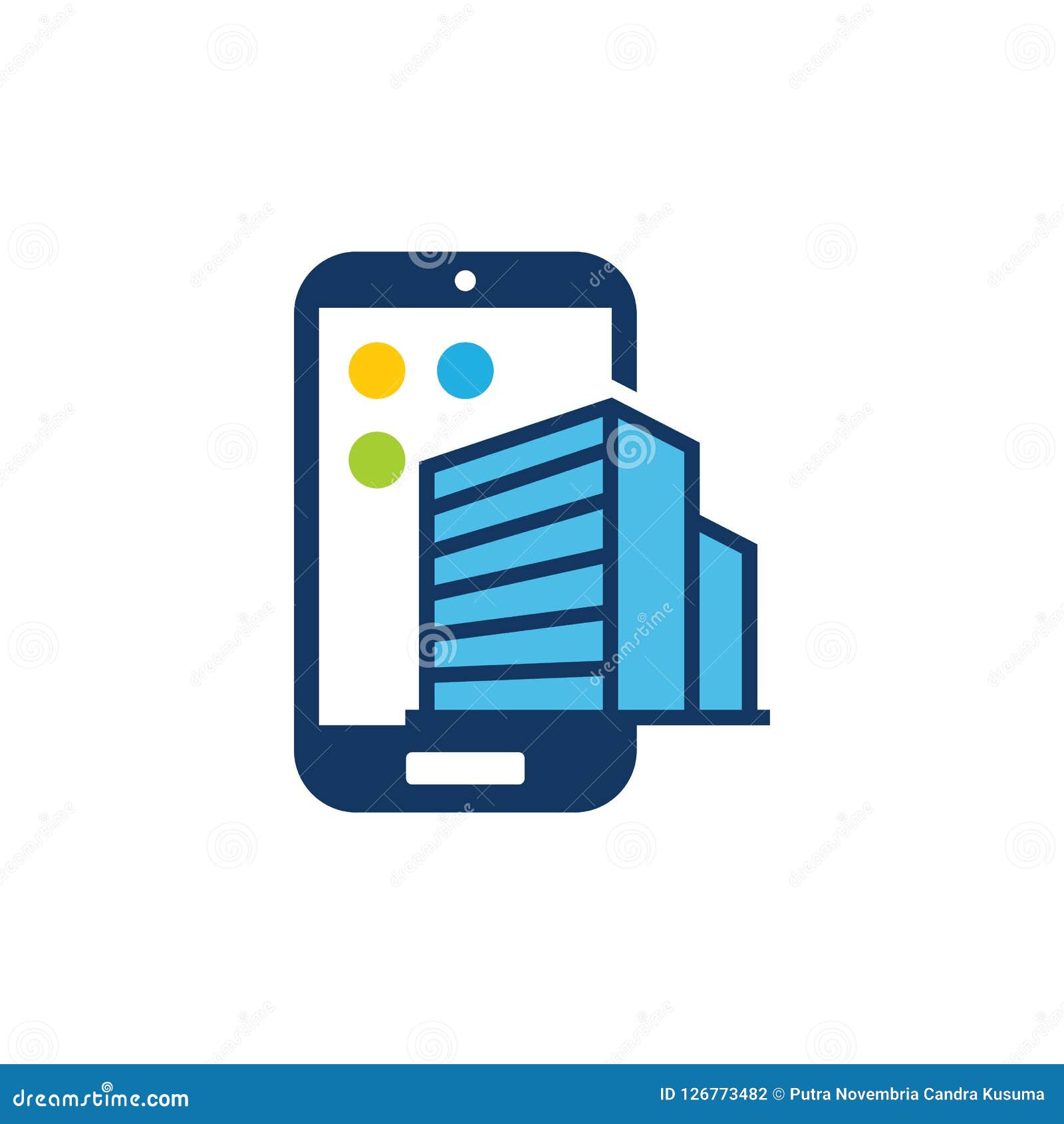 Building Mobile Logo Icon Design Stock Vector - Illustration of ...