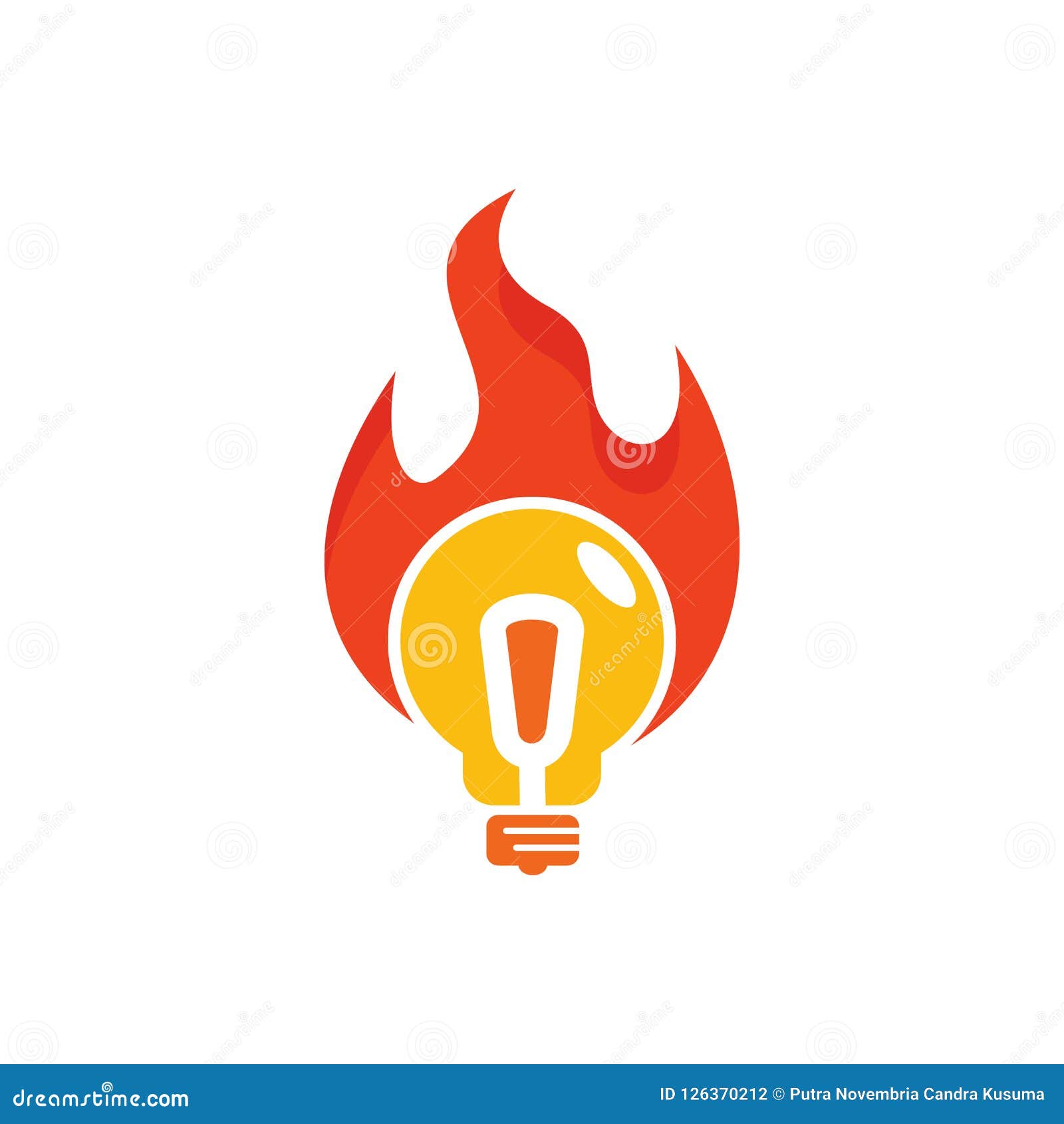 Burn Idea Head Logo Icon Design Stock Vector - Illustration of ...