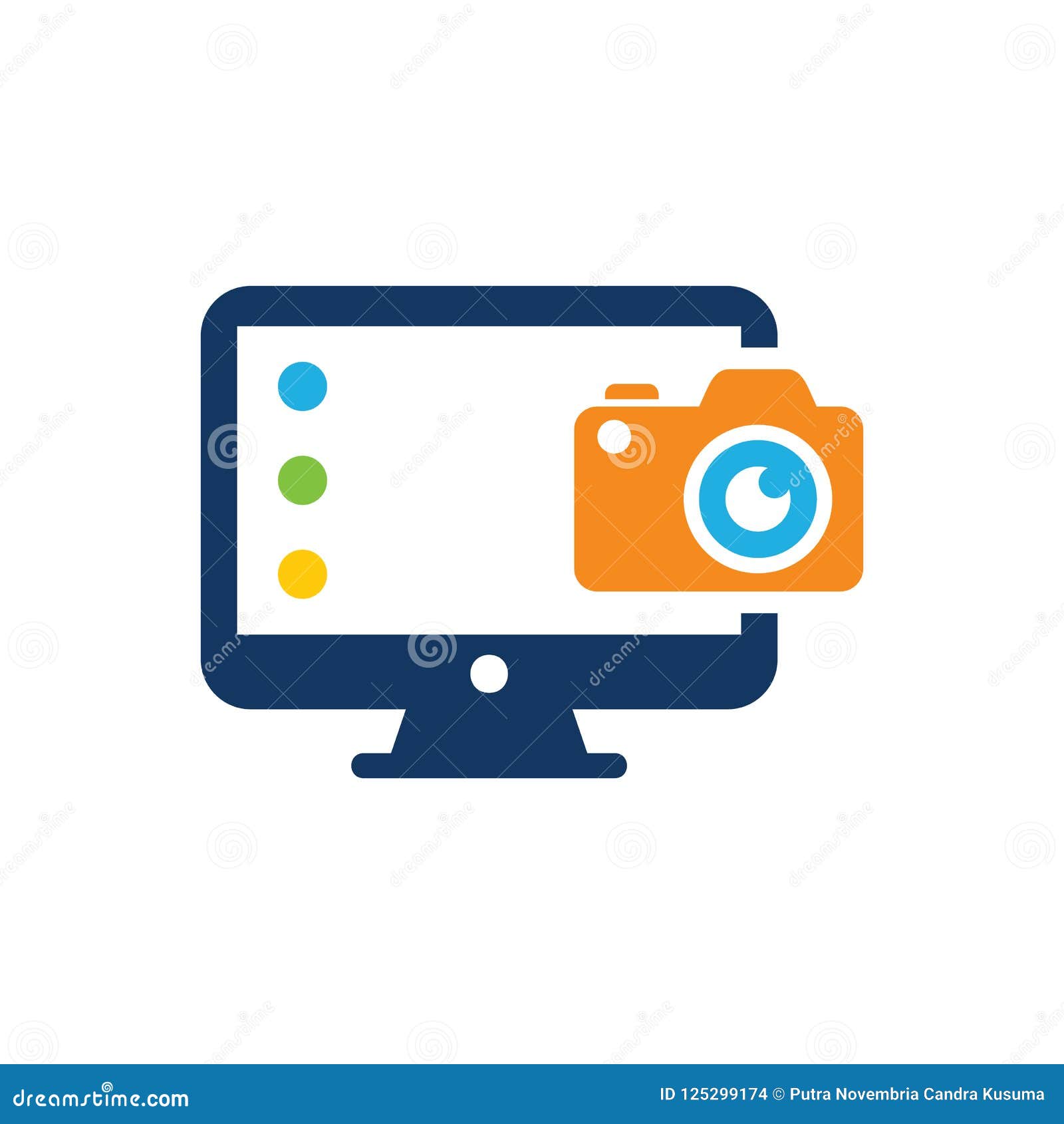 Camera Computer Logo Icon Design Stock Vector - Illustration of desktop ...