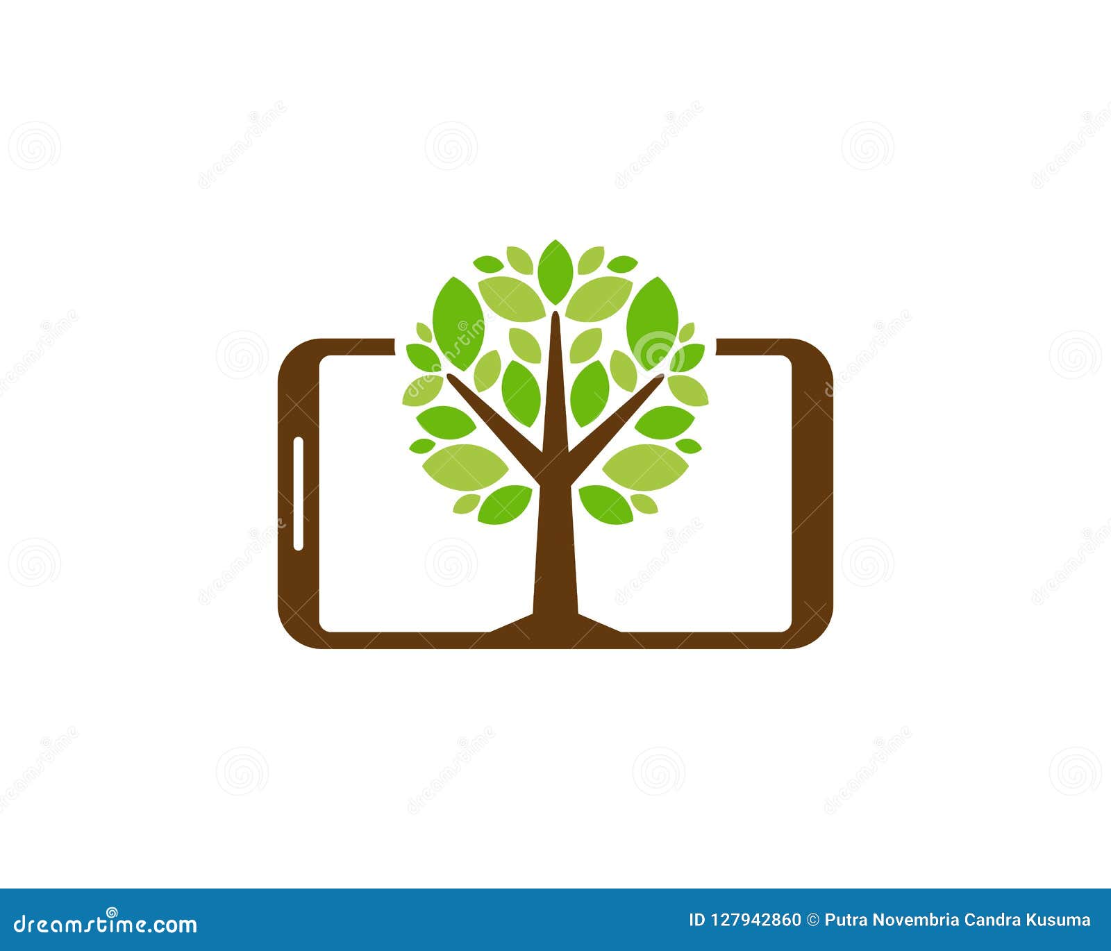 Cellphone Tree Logo Icon Design Stock Vector - Illustration of device ...