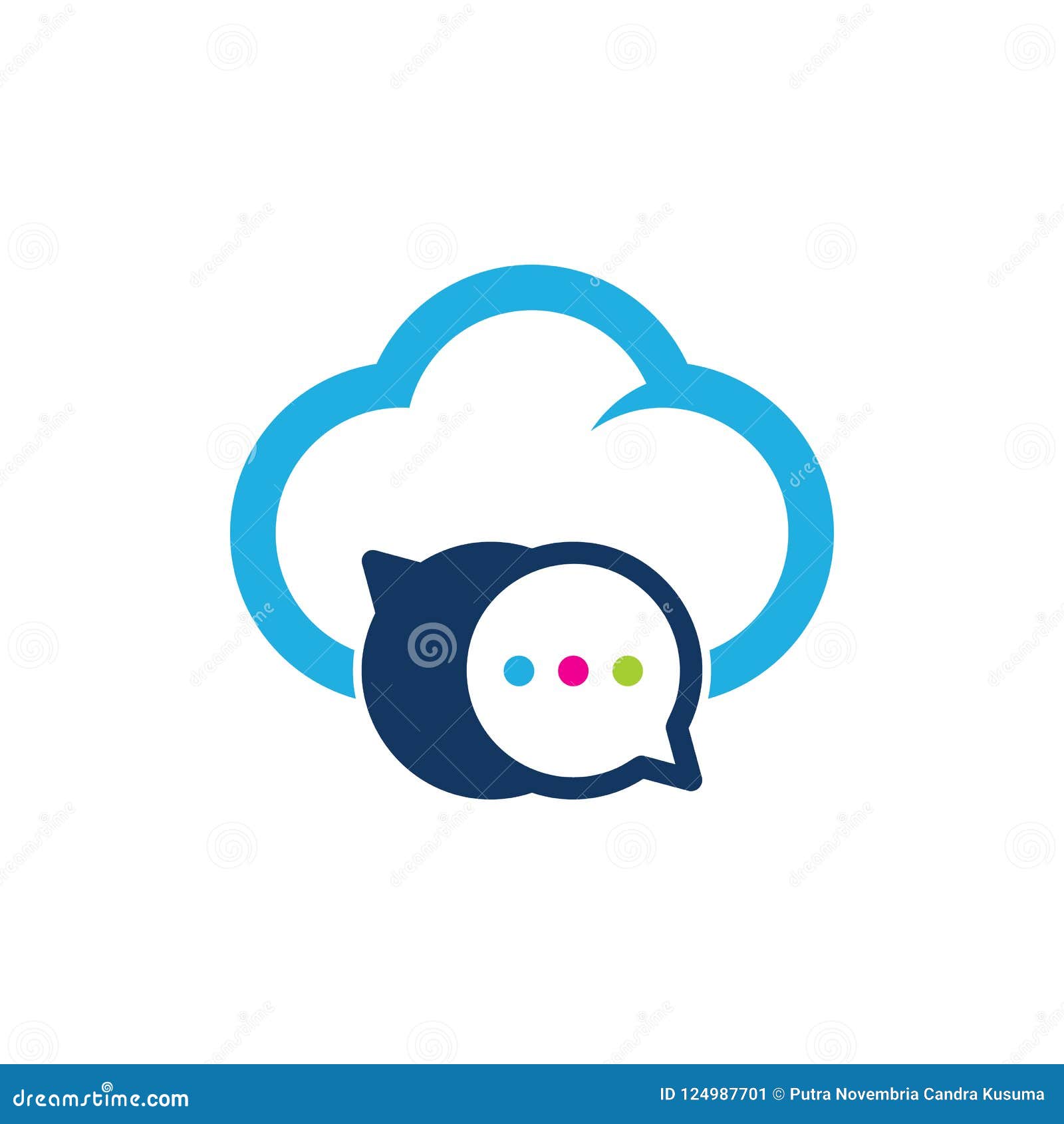 Chat Cloud Logo Icon Design Stock Vector - Illustration of identity ...