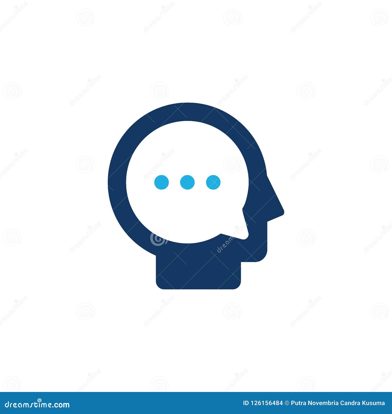 Chat Head Logo Icon Design stock vector. Illustration of business ...