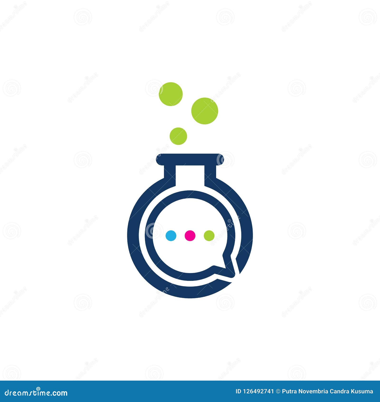 Chat Lab Logo Icon Design stock vector. Illustration of education ...