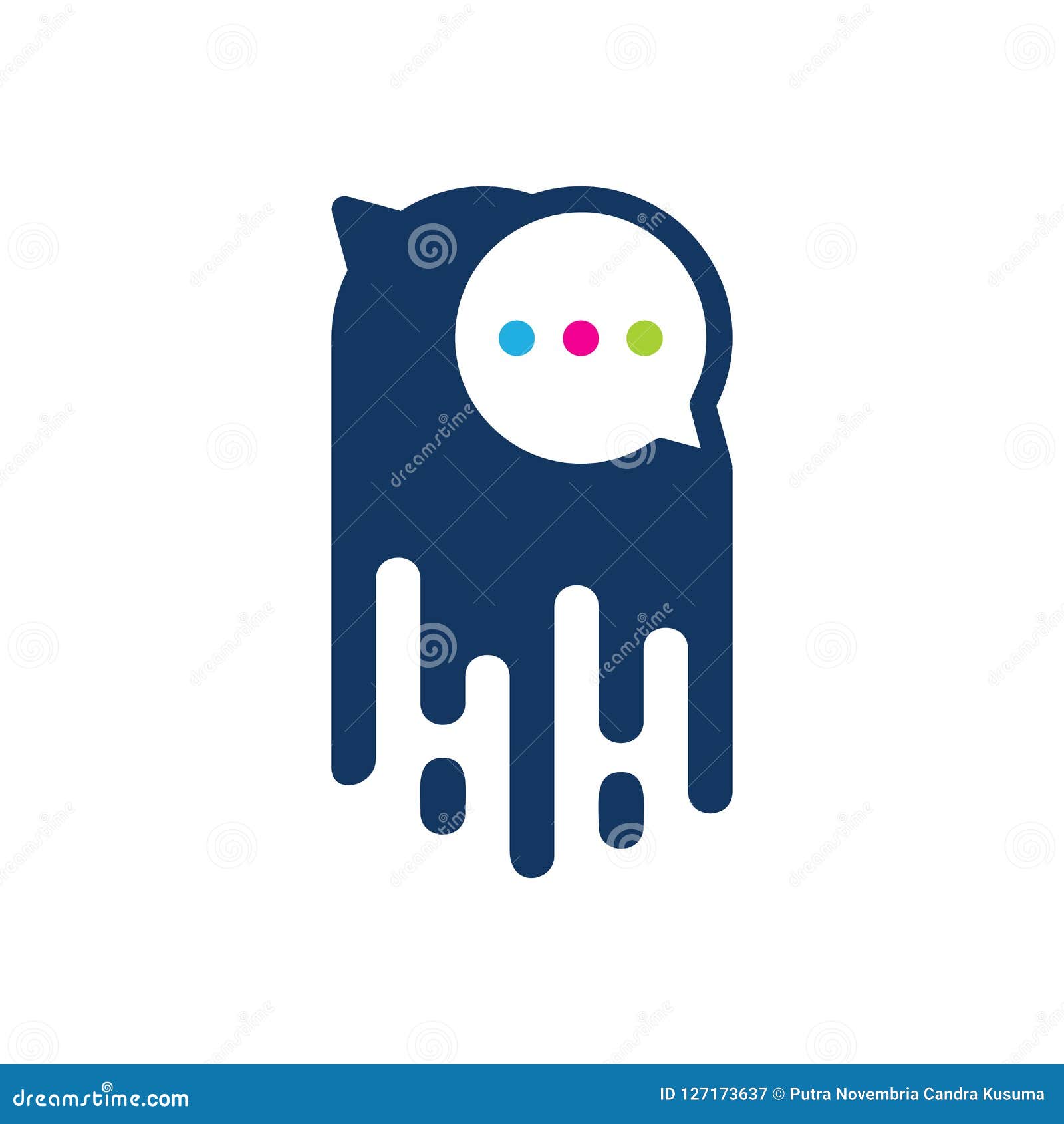 Chat Paint Logo Icon Design Stock Vector - Illustration of message ...