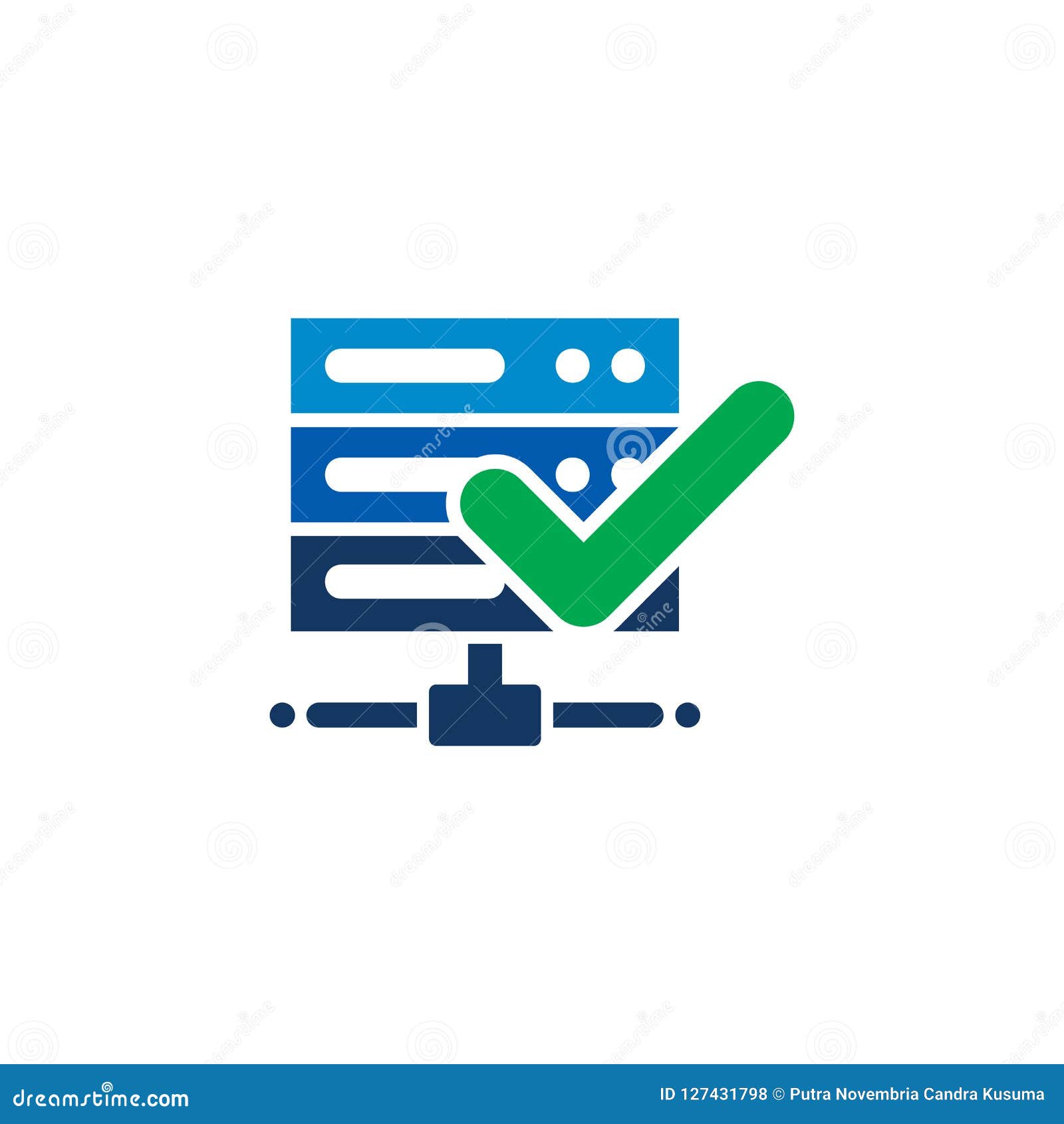 Check Server Logo Icon Design Stock Vector - Illustration of database ...