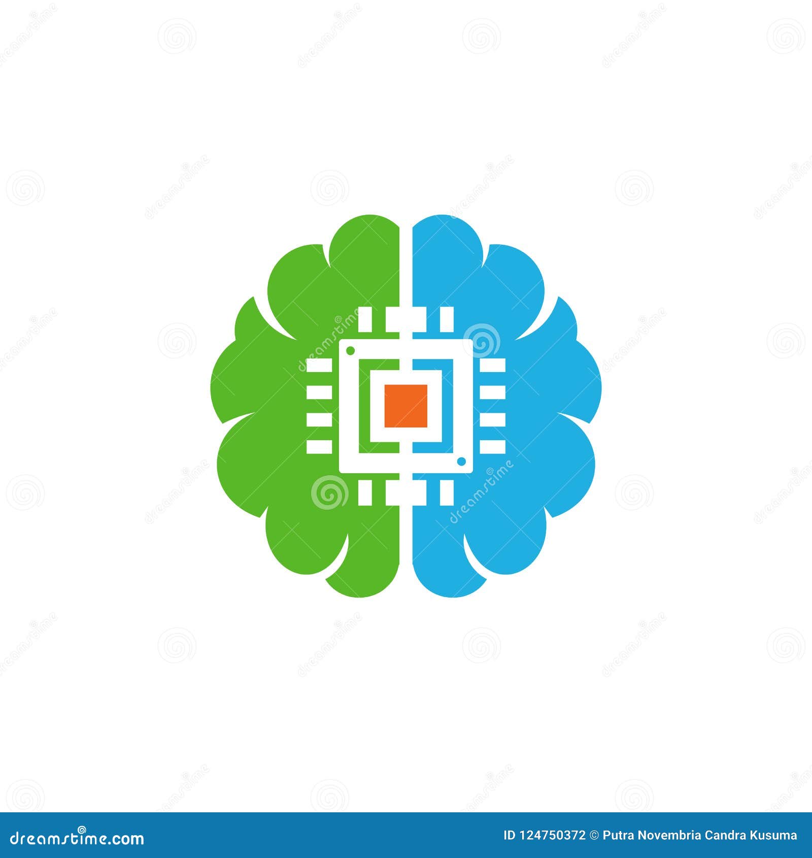 Chip Brain Logo Icon Design Stock Vector - Illustration of learning ...