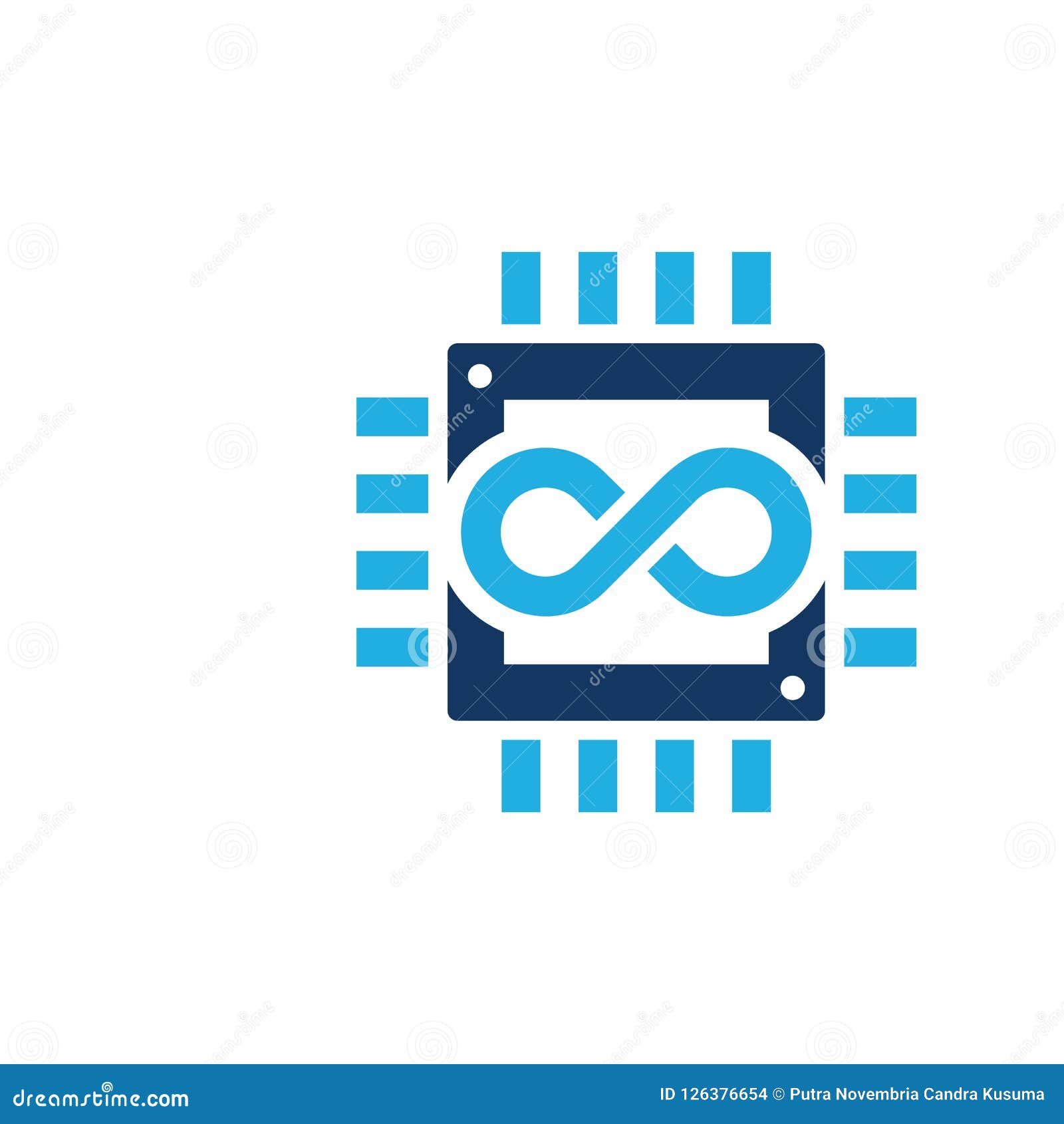 Chip Infinity Head Logo Icon Design Stock Vector - Illustration of chip ...