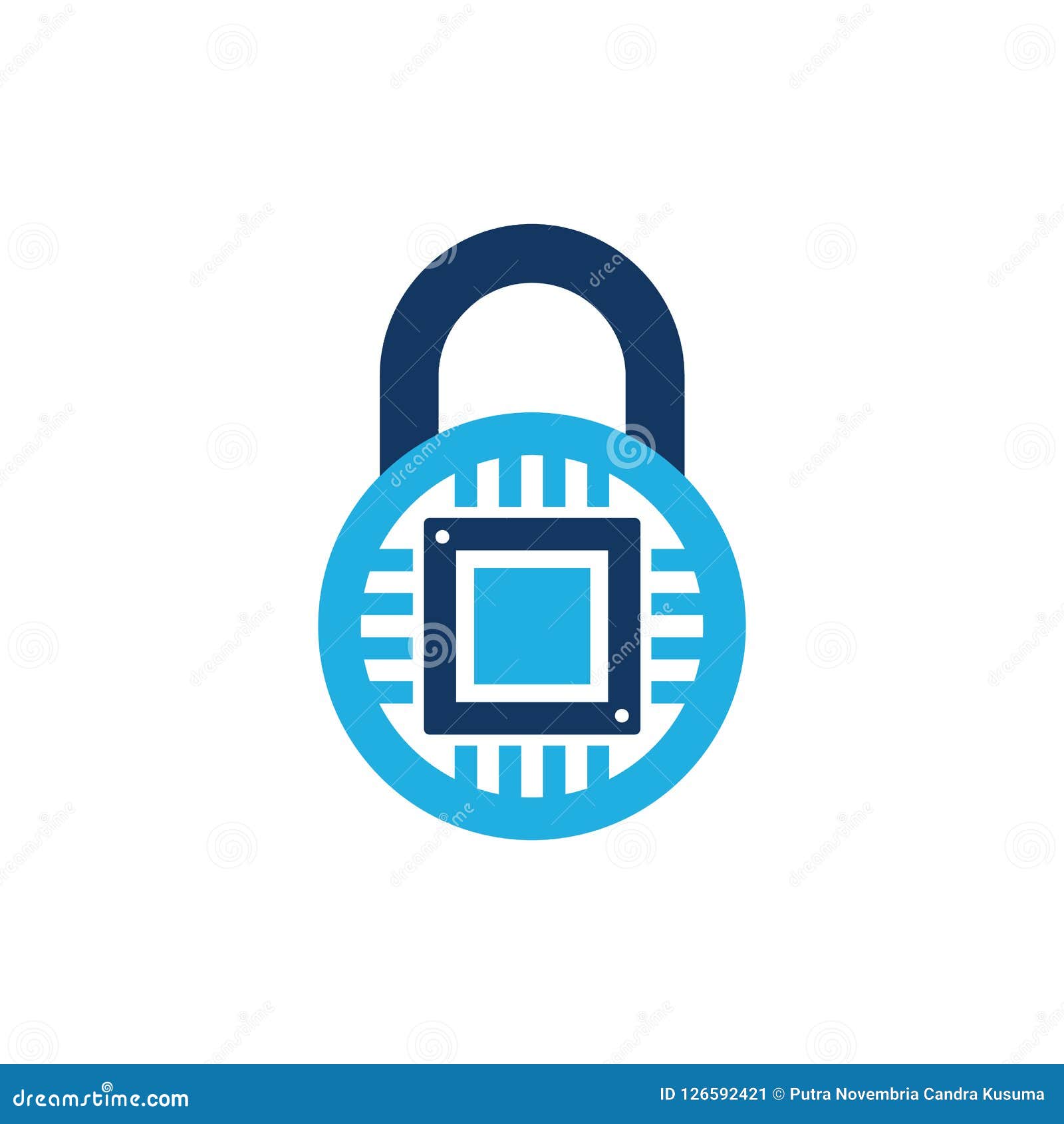 Chip Lock Logo Icon Design stock vector. Illustration of element ...