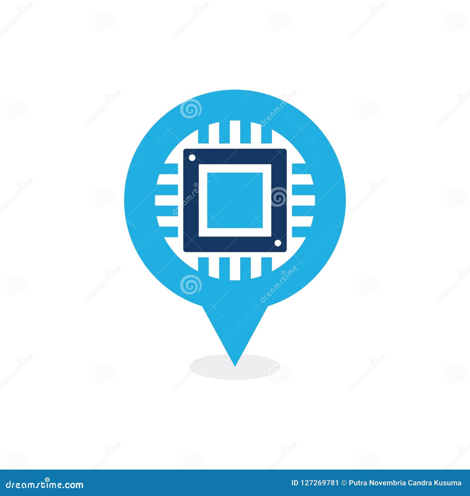 Chip Point Logo Icon Design Stock Vector - Illustration of local ...