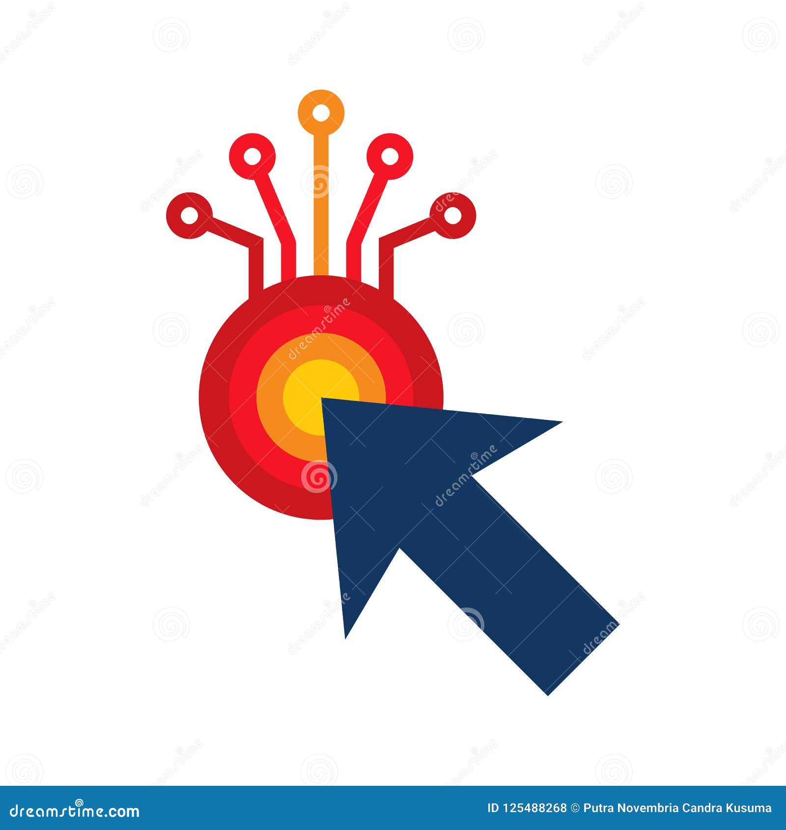 Click Digital Logo Icon Design Stock Vector - Illustration of click ...