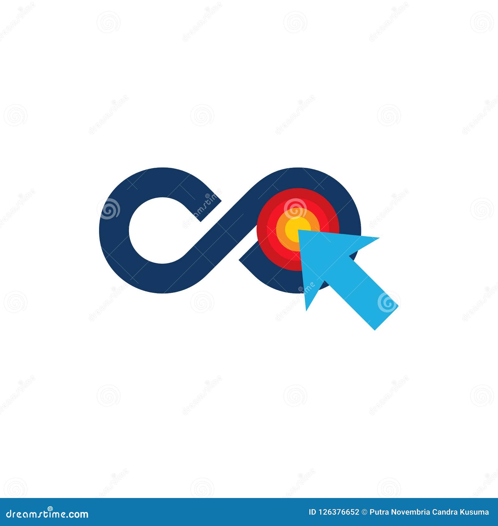 Click Infinity Head Logo Icon Design Stock Vector - Illustration of ...