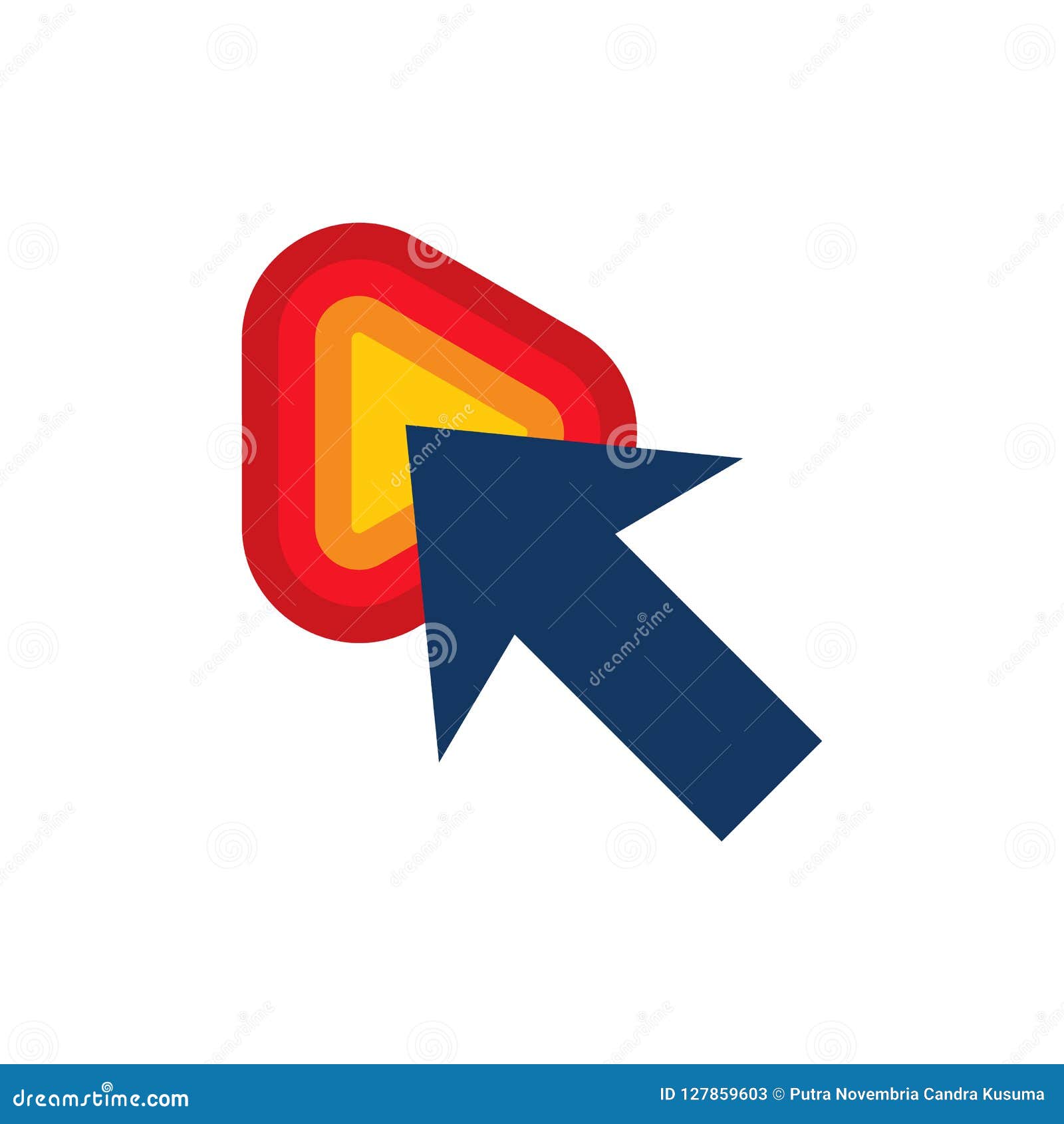 Click Video Logo Icon Design Stock Vector - Illustration of media ...