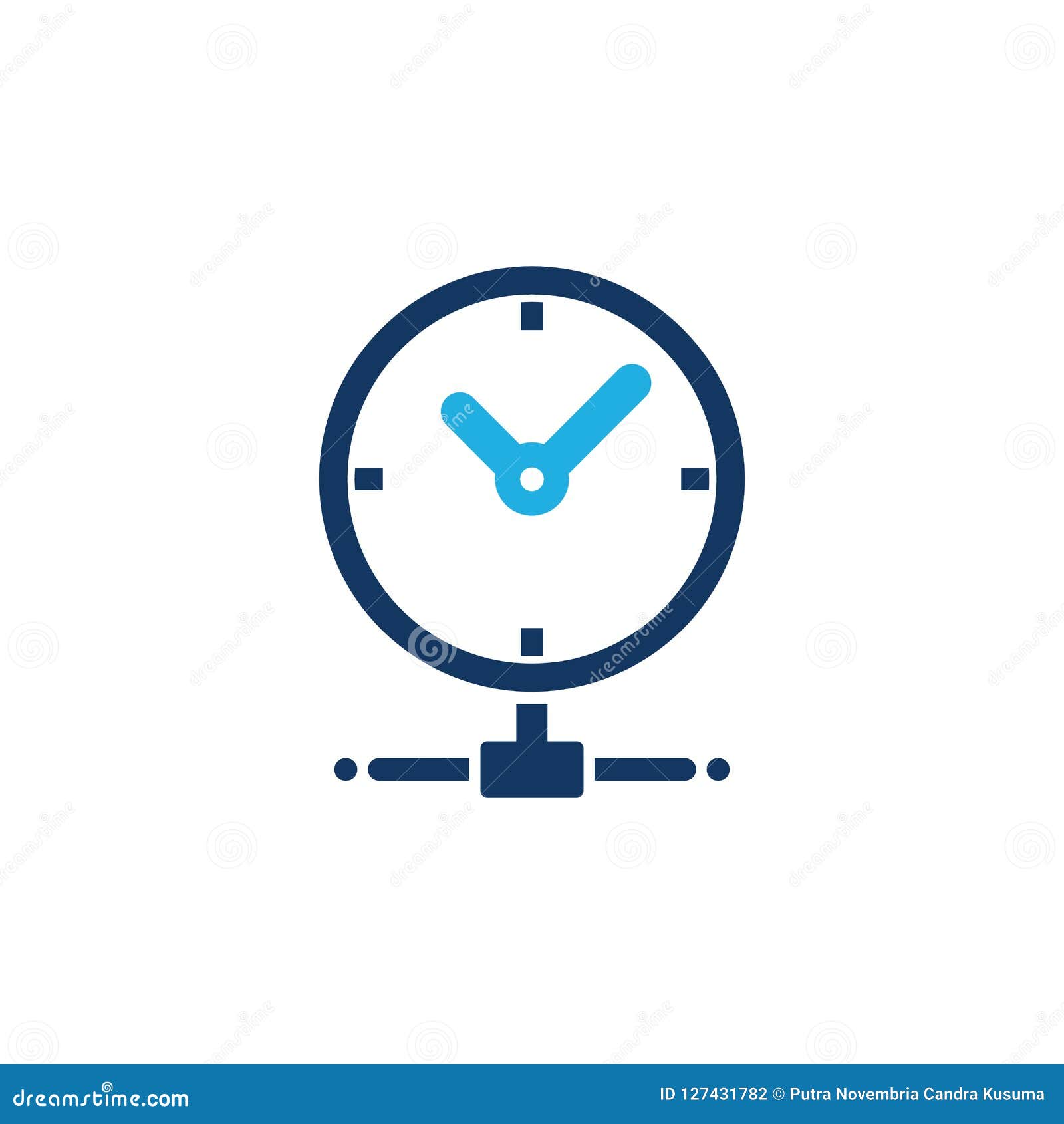 Clock Server Logo Icon Design Stock Illustration - Illustration of ...