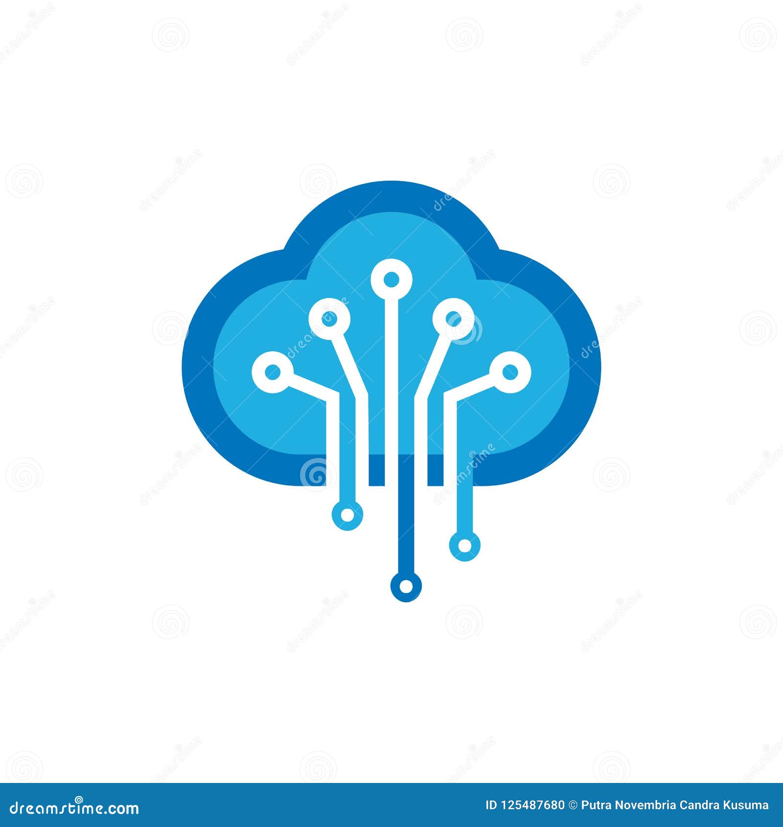 Cloud Digital Logo Icon Design Stock Vector - Illustration of ...