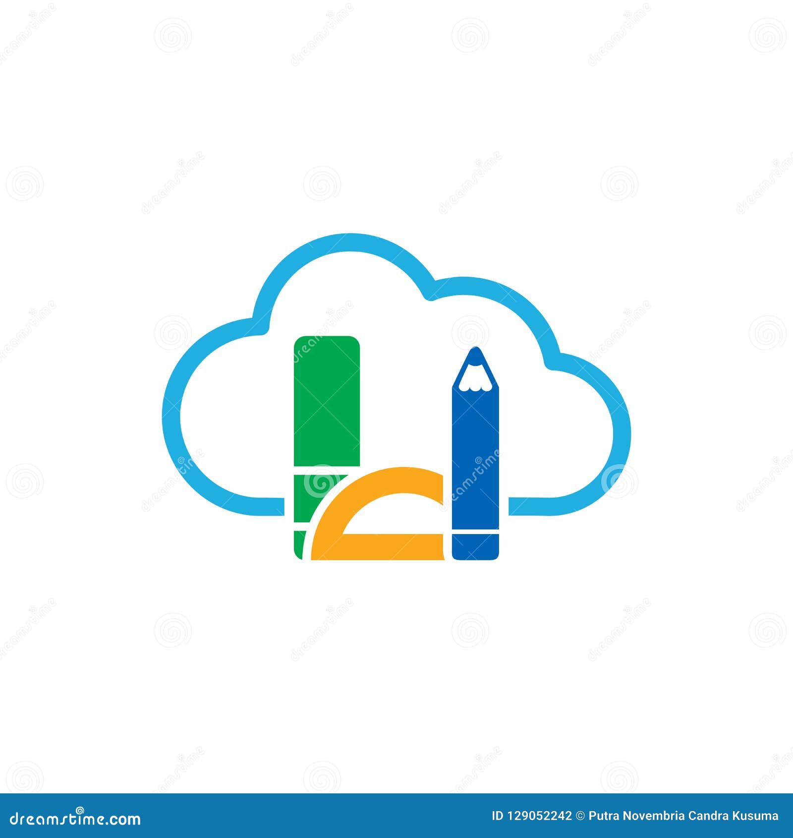 Cloud Education Logo Icon Design Stock Vector - Illustration of company ...