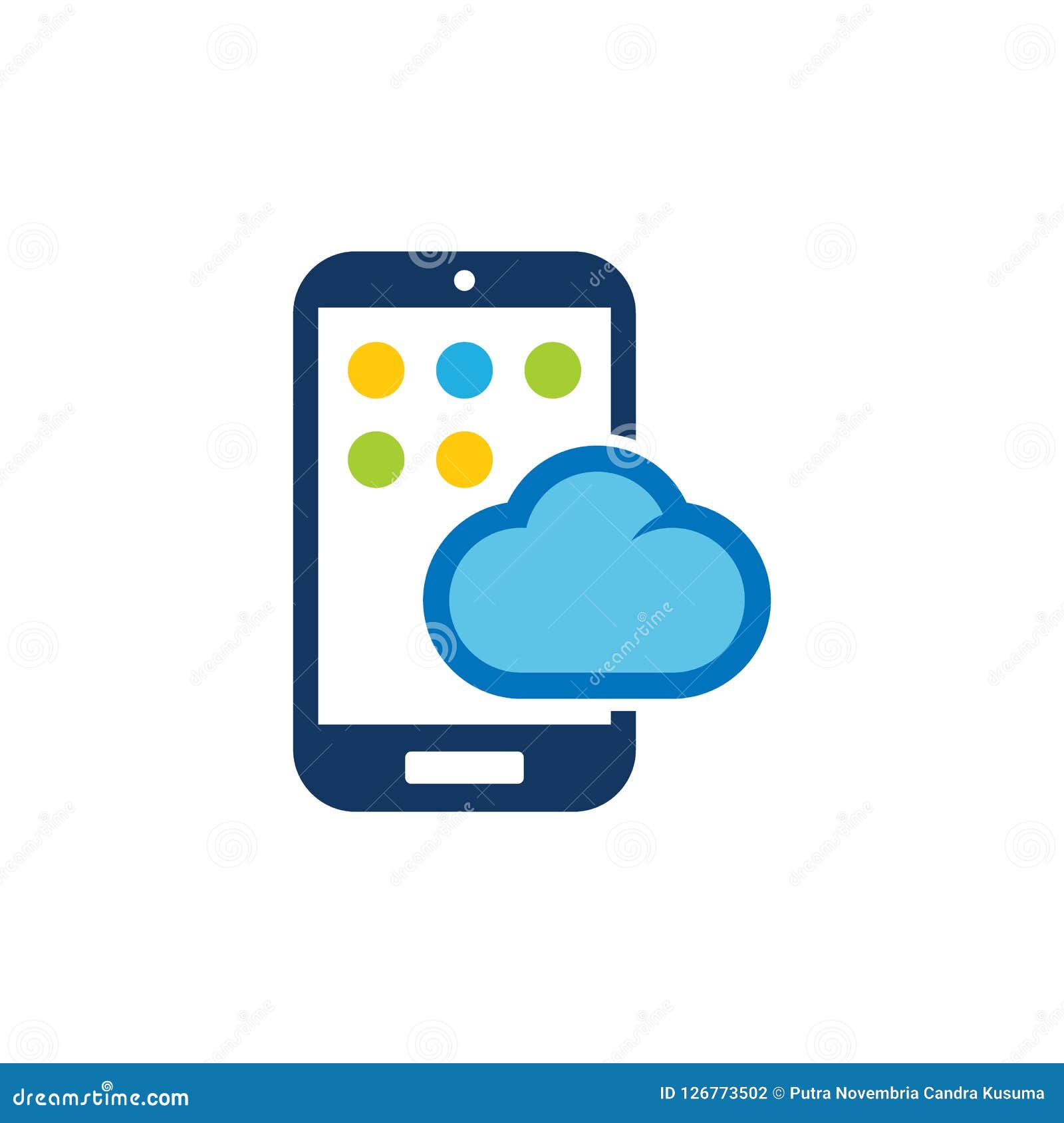 Cloud Mobile Logo Icon Design Stock Vector - Illustration of company ...
