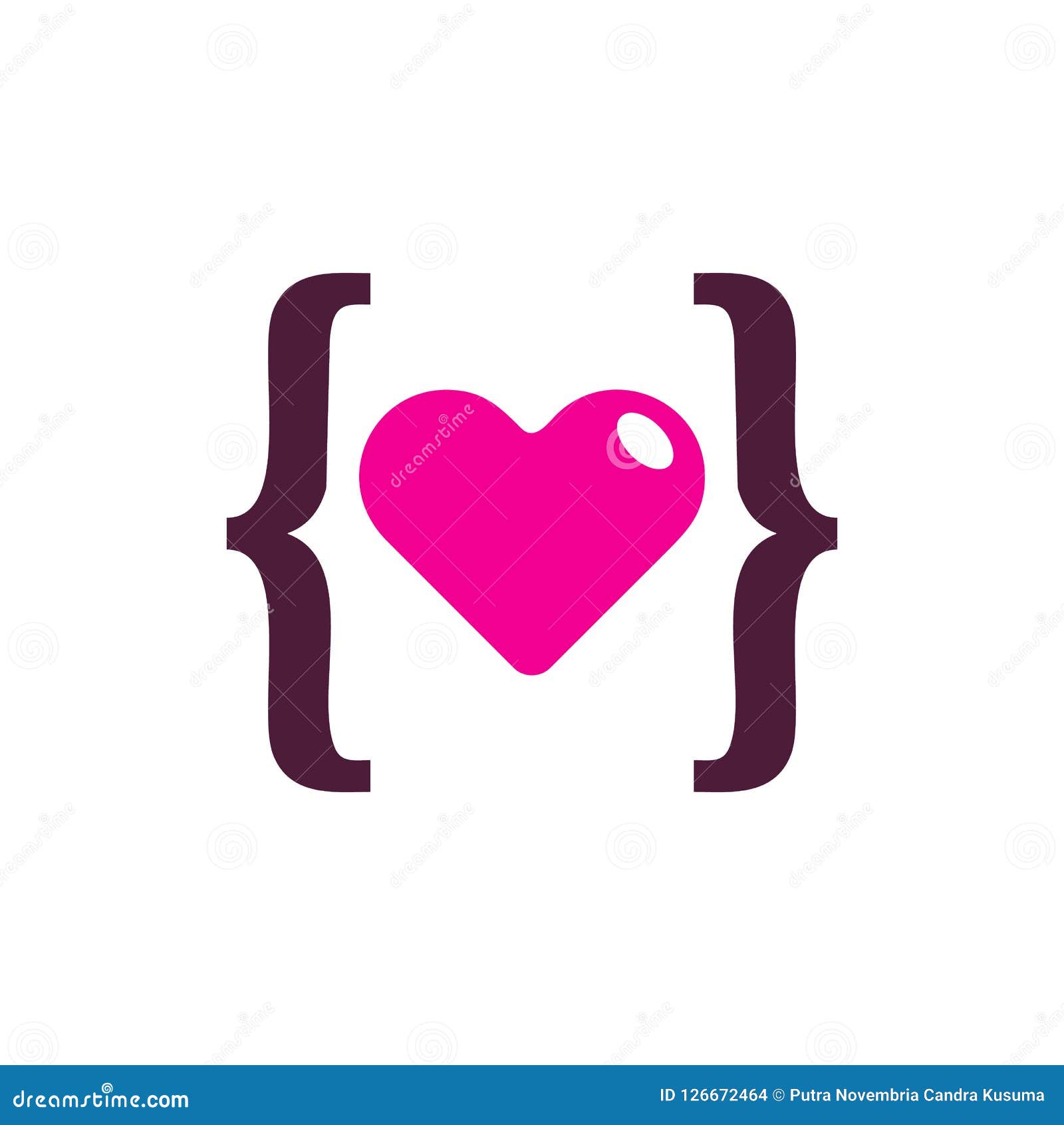 Code Love Logo Icon Design stock vector. Illustration of married ...