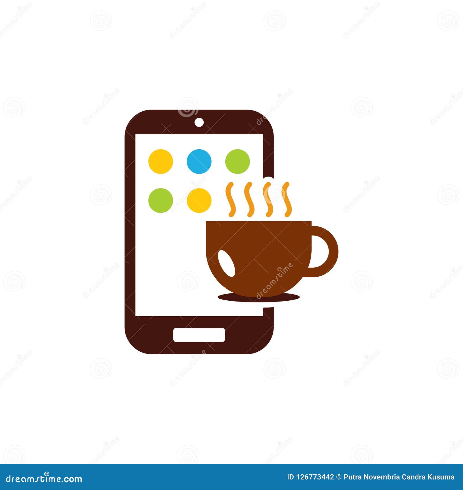 Coffee Mobile Logo Icon Design Stock Vector - Illustration of branding ...