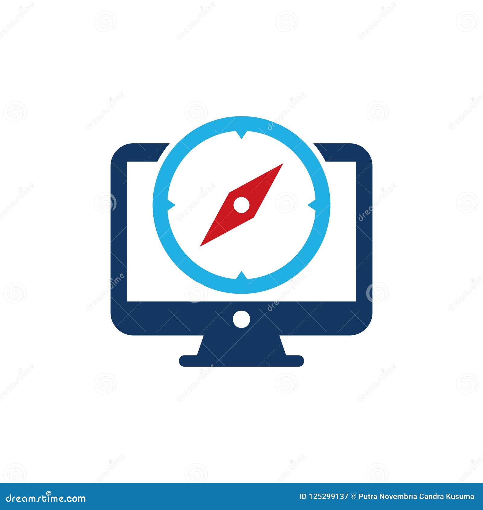 Compass Computer Logo Icon Design Stock Vector - Illustration of ...