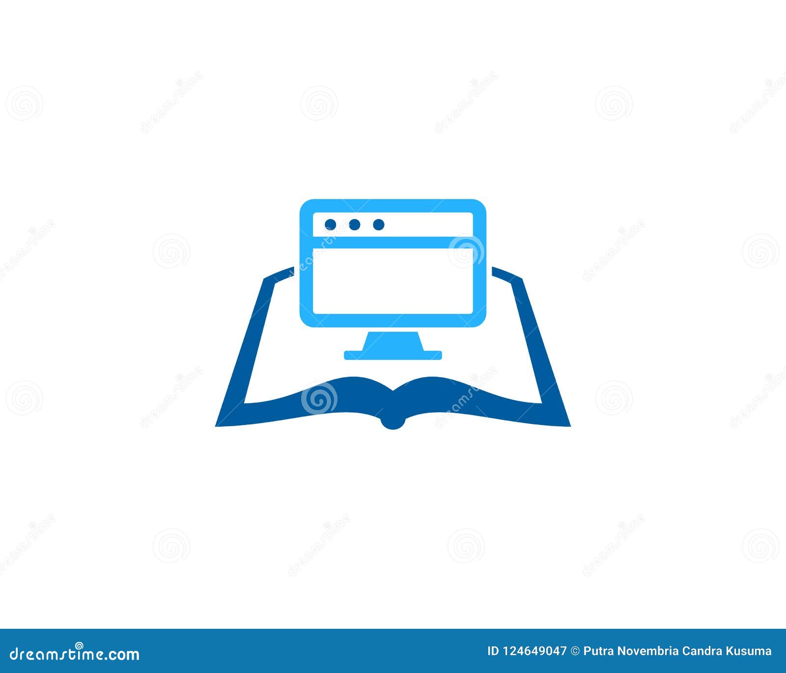 Computer Book Logo Icon Design Stock Vector - Illustration of modern ...