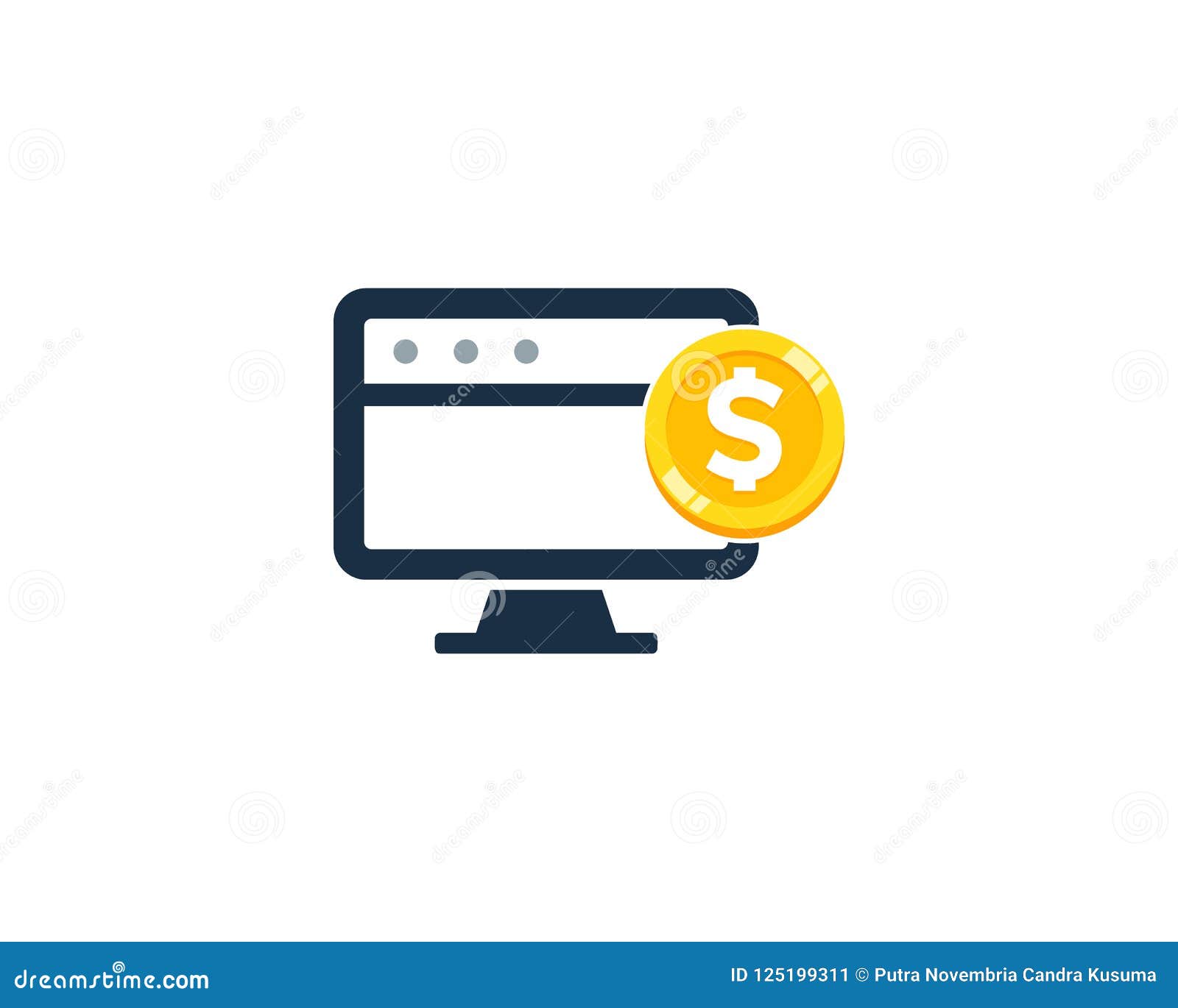 Computer Coin Logo Icon Design Stock Vector - Illustration of icon ...