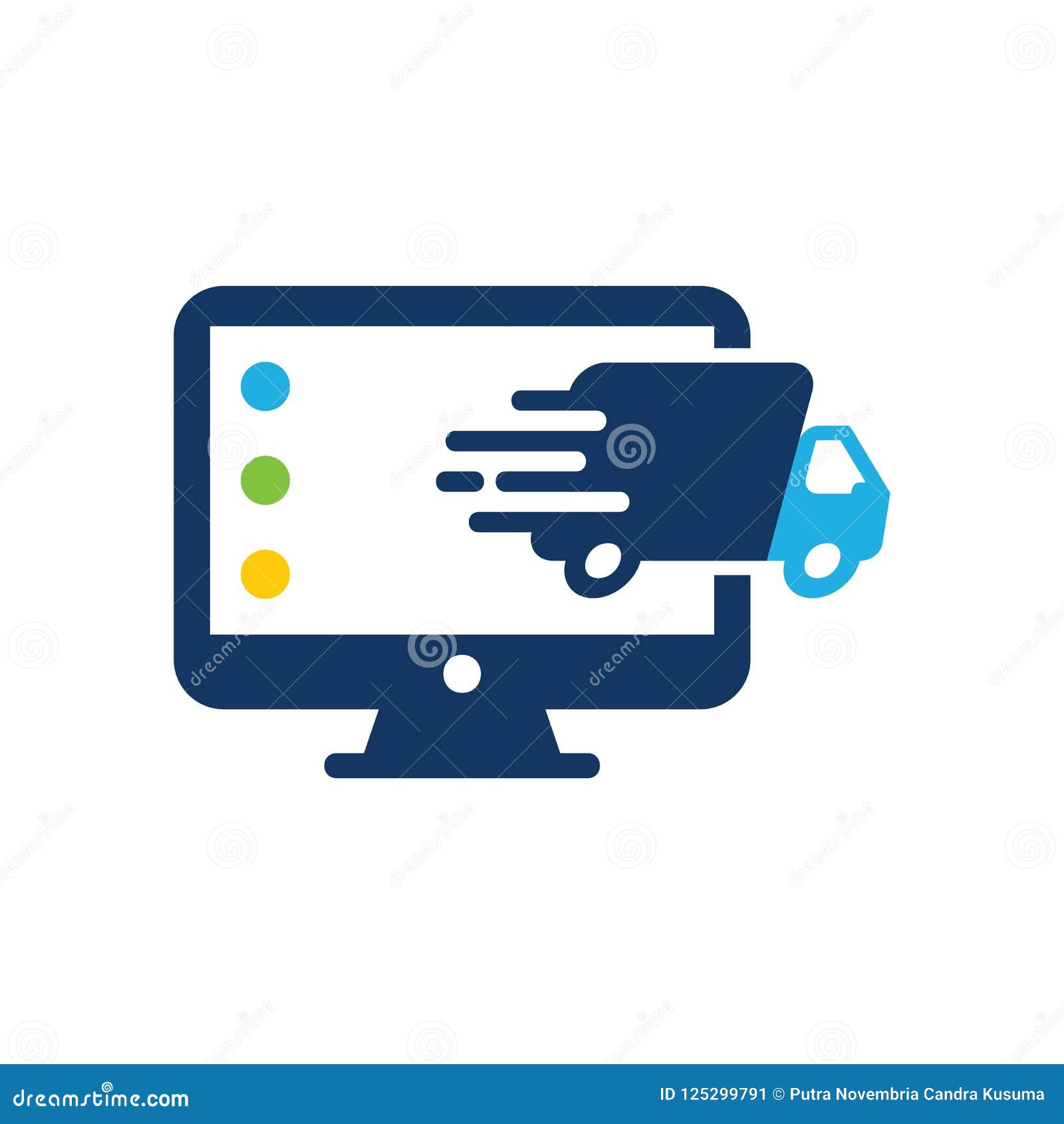 Delivery Computer Logo Icon Design Stock Vector - Illustration of ...