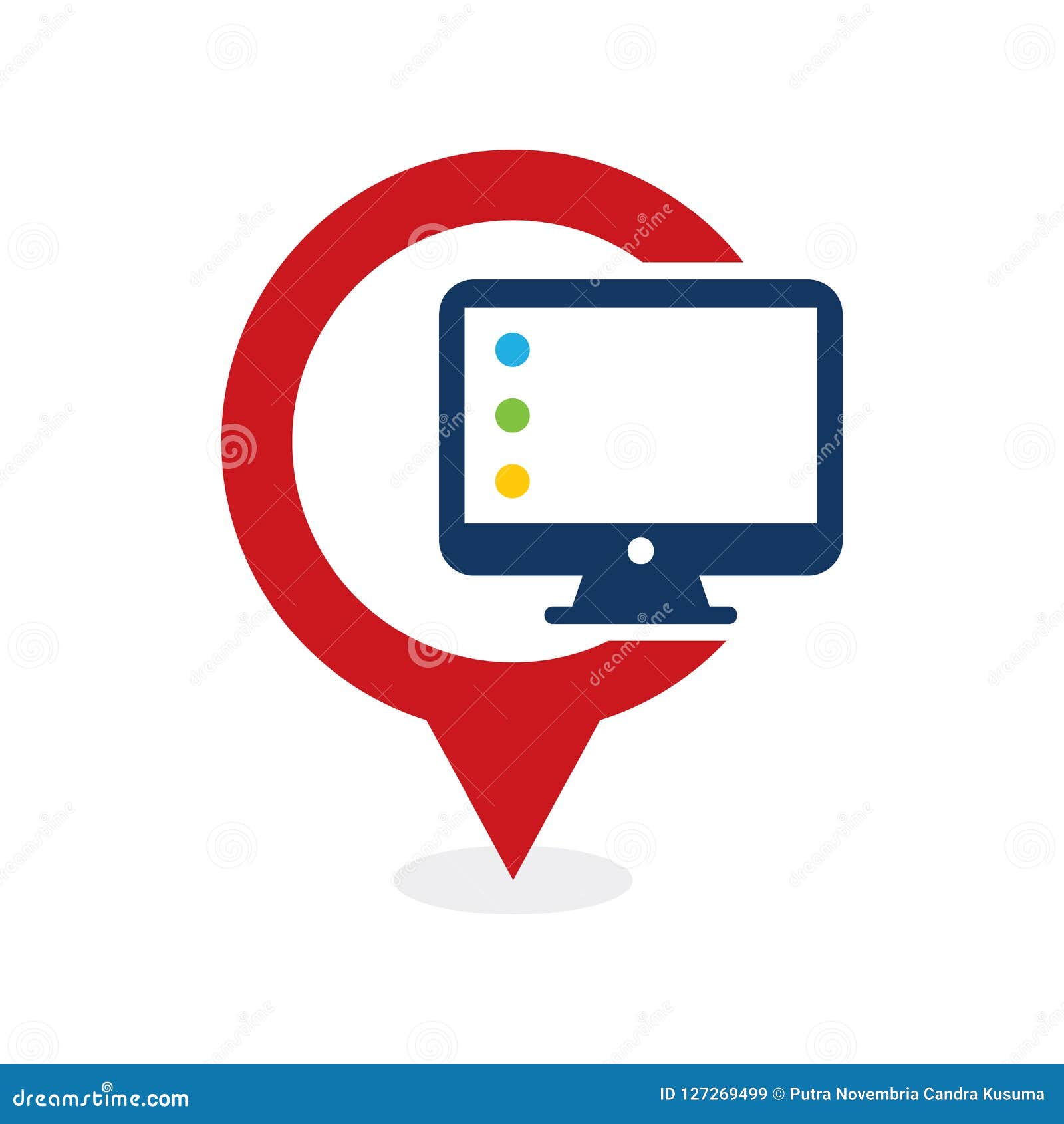 Desktop Point Logo Icon Design Stock Illustration - Illustration of ...