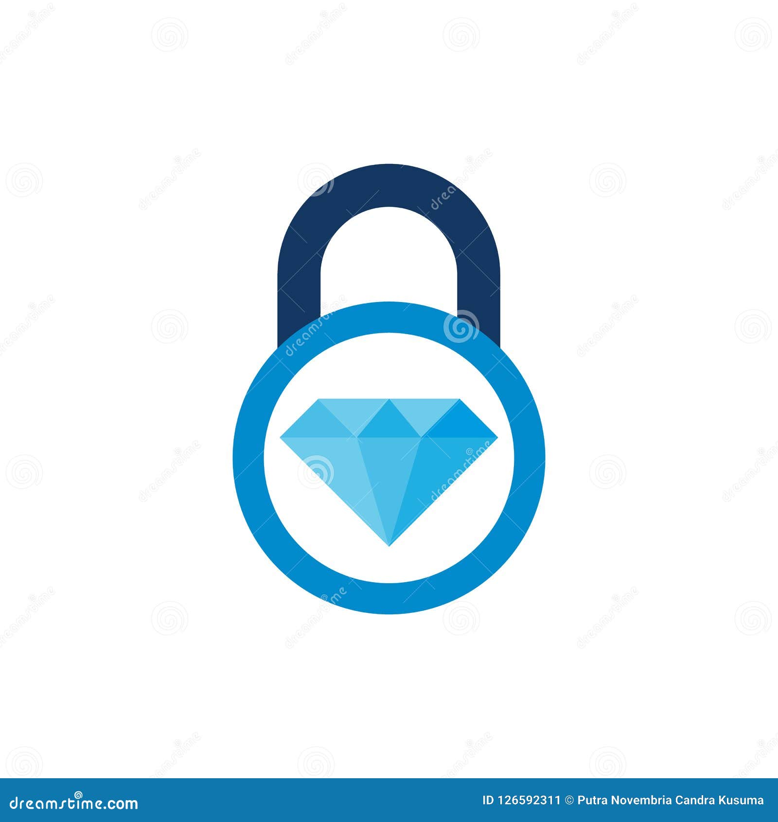 Diamond Lock Logo Icon Design Stock Vector - Illustration of guard ...