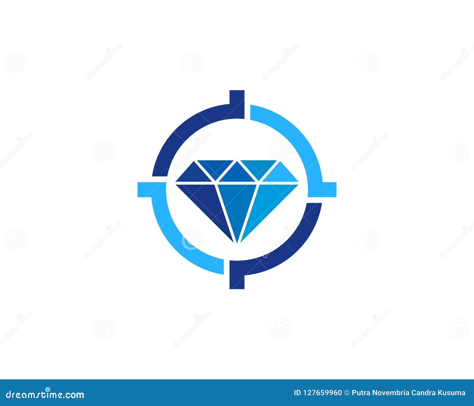 Diamond Target Logo Icon Design Stock Vector - Illustration of ...