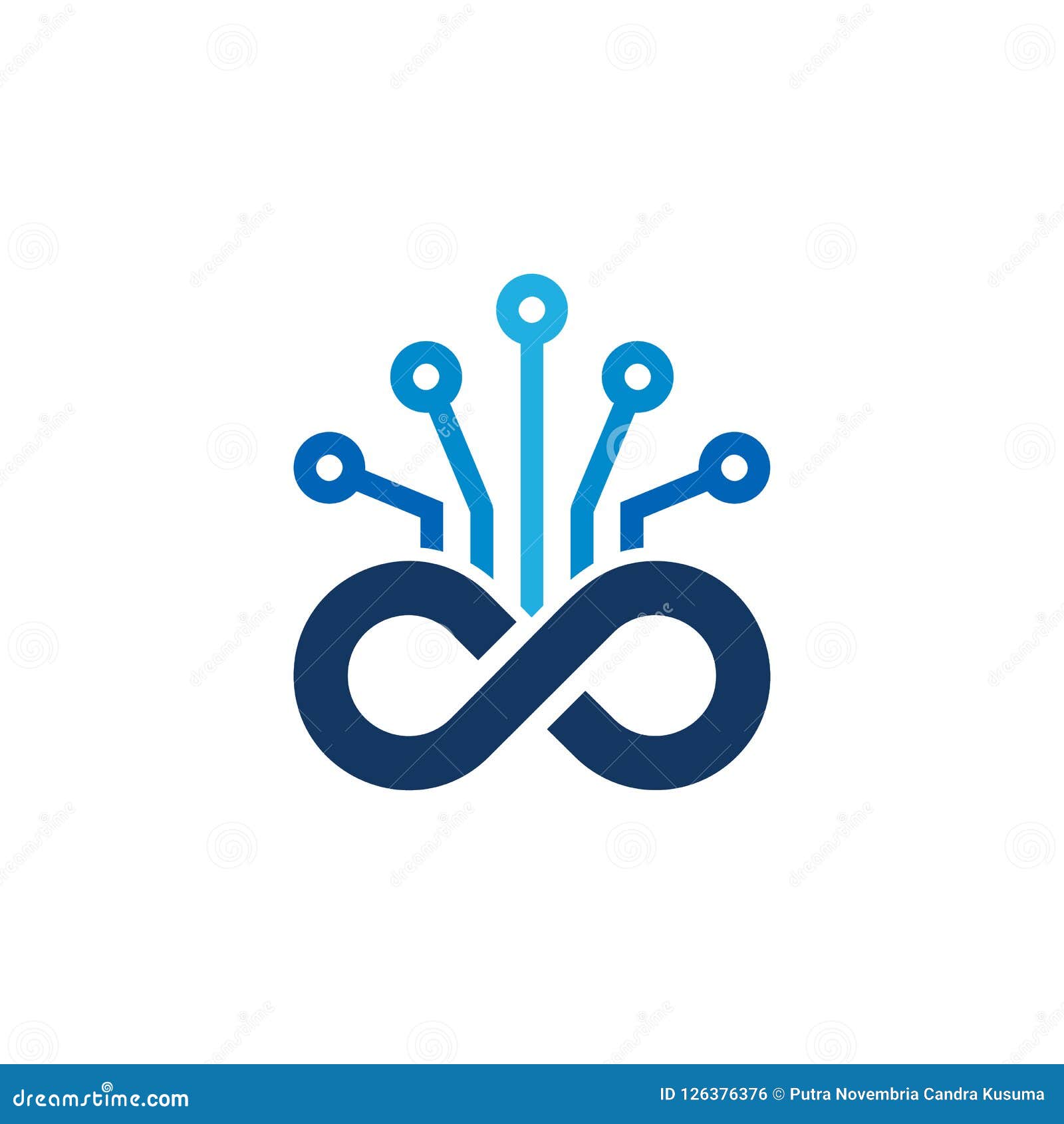 Digital Infinity Logo Design With Floating Particles Vector ... Digital Infinity Logo Design With Floating Particles Vector ...
