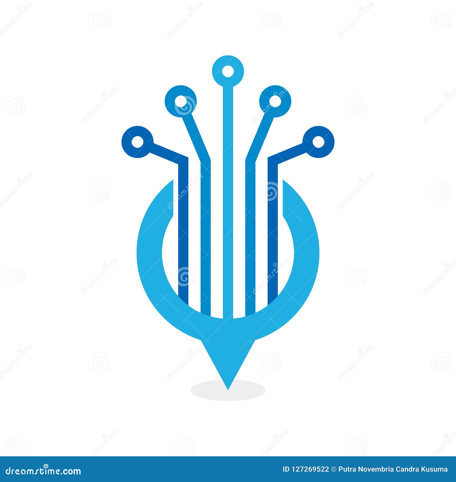 Digital Point Logo Icon Design Stock Illustration - Illustration of ...