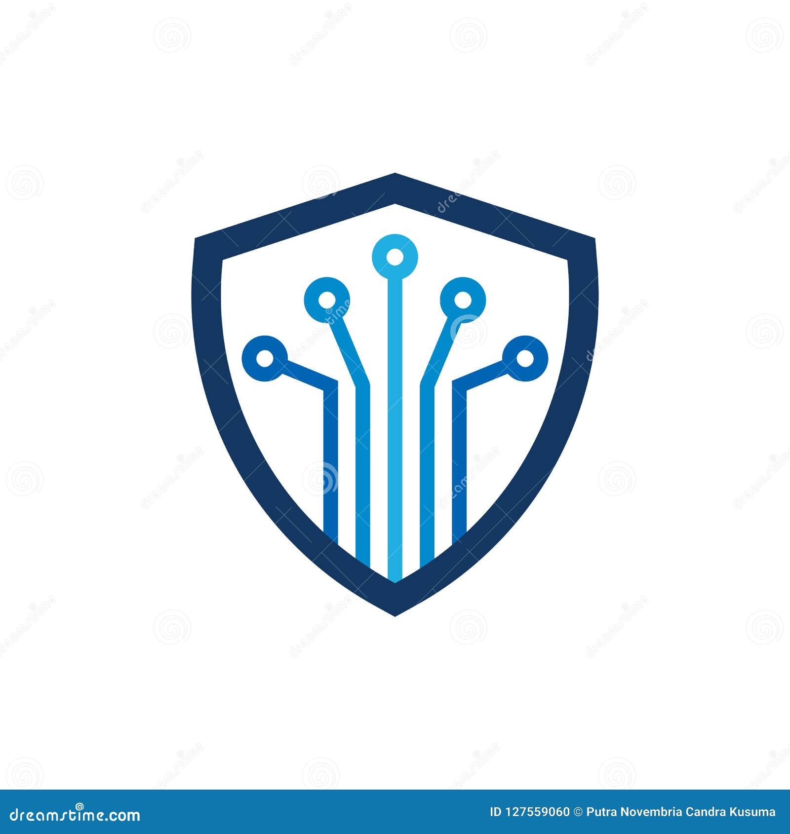 Digital Shield Logo Icon Design Stock Illustration - Illustration of ...
