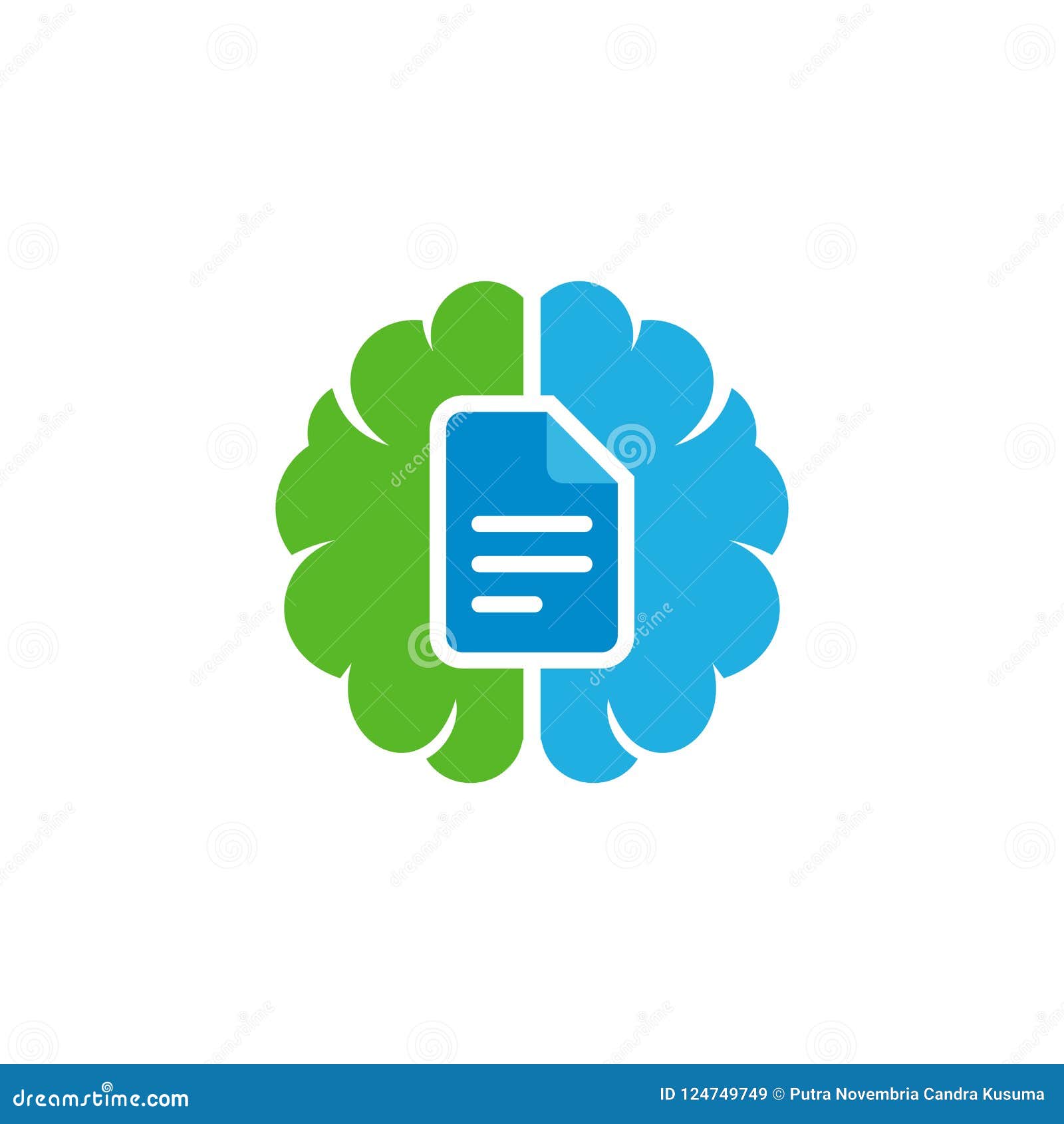 Document Brain Logo Icon Design Stock Illustration - Illustration of ...