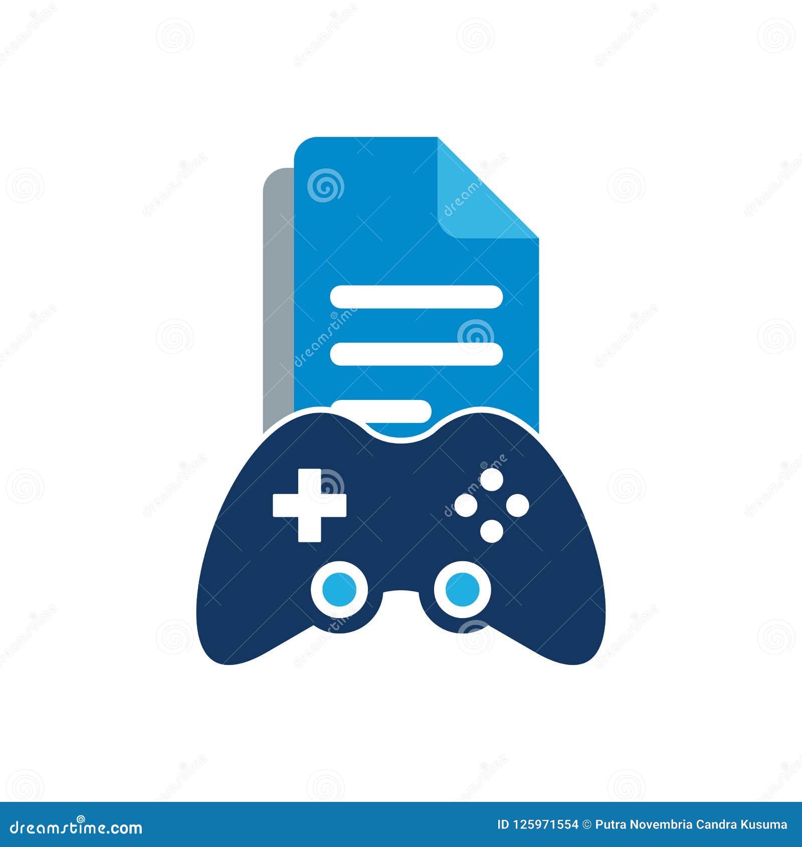 Document Game Logo Icon Design Stock Vector - Illustration of computer ...