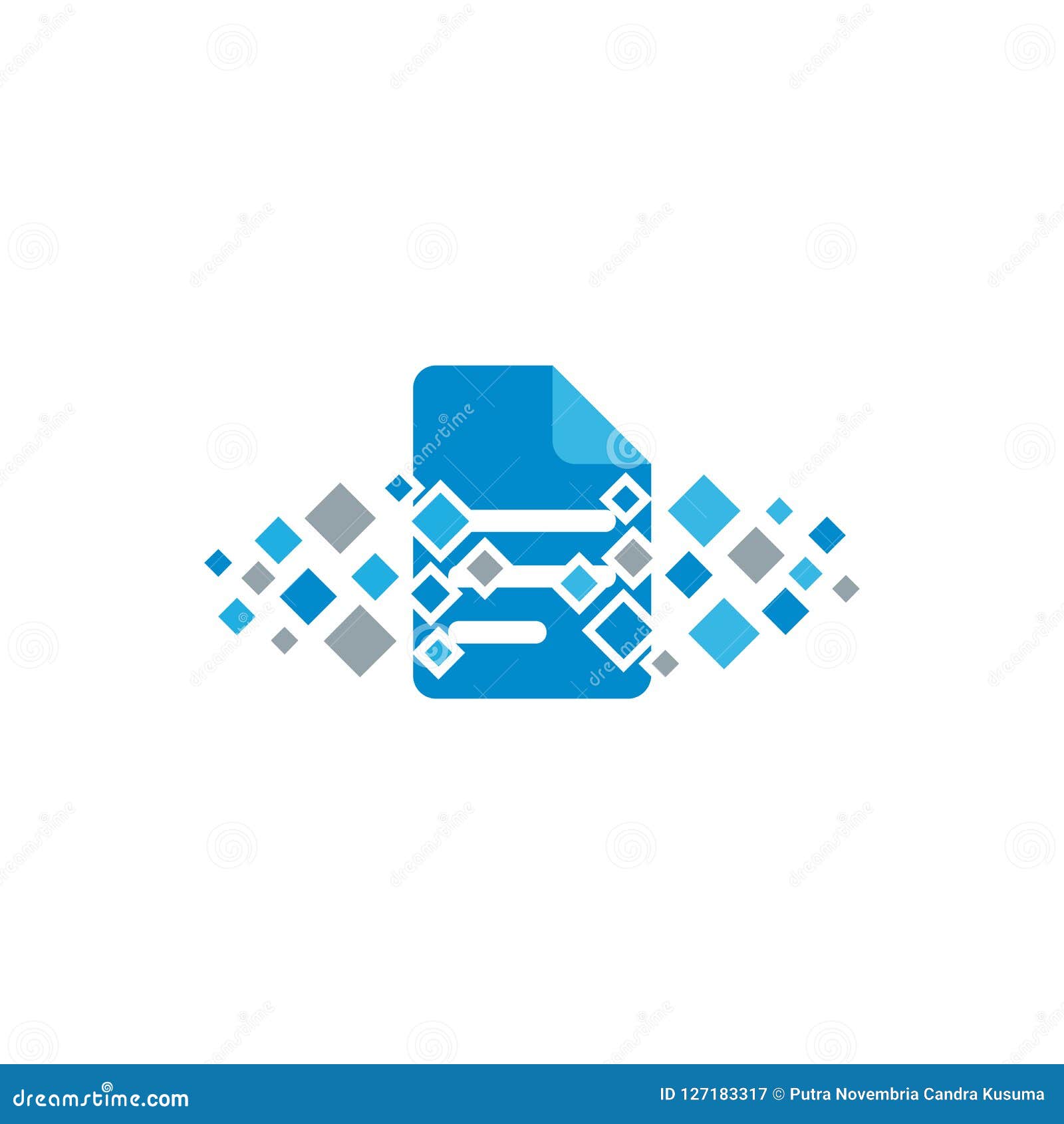 Document Pixel Logo Icon Design Stock Vector - Illustration of data ...