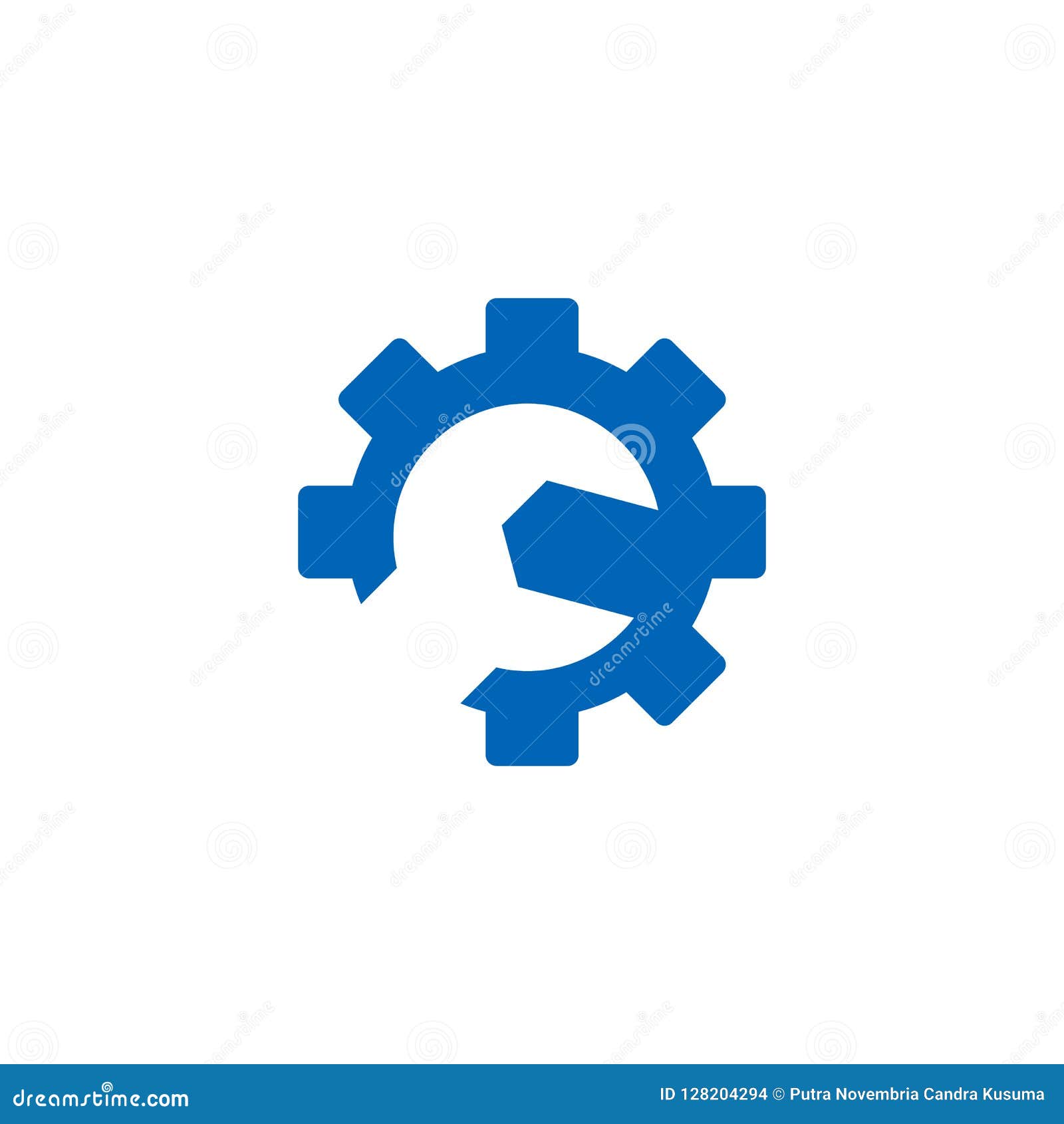 Fix Gear Logo Icon Design stock vector. Illustration of element - 128204294