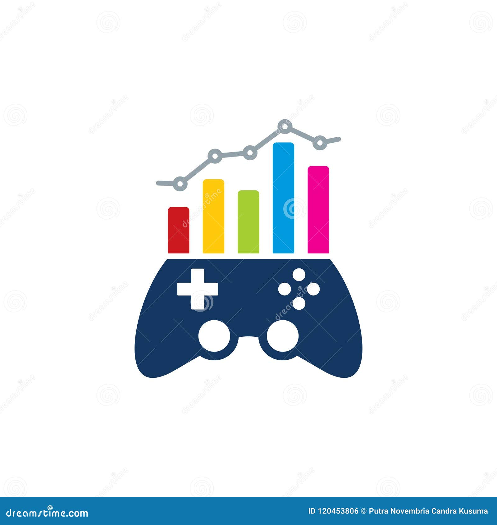 Game Analytic Logo Icon Design Stock Vector - Illustration of financial ...
