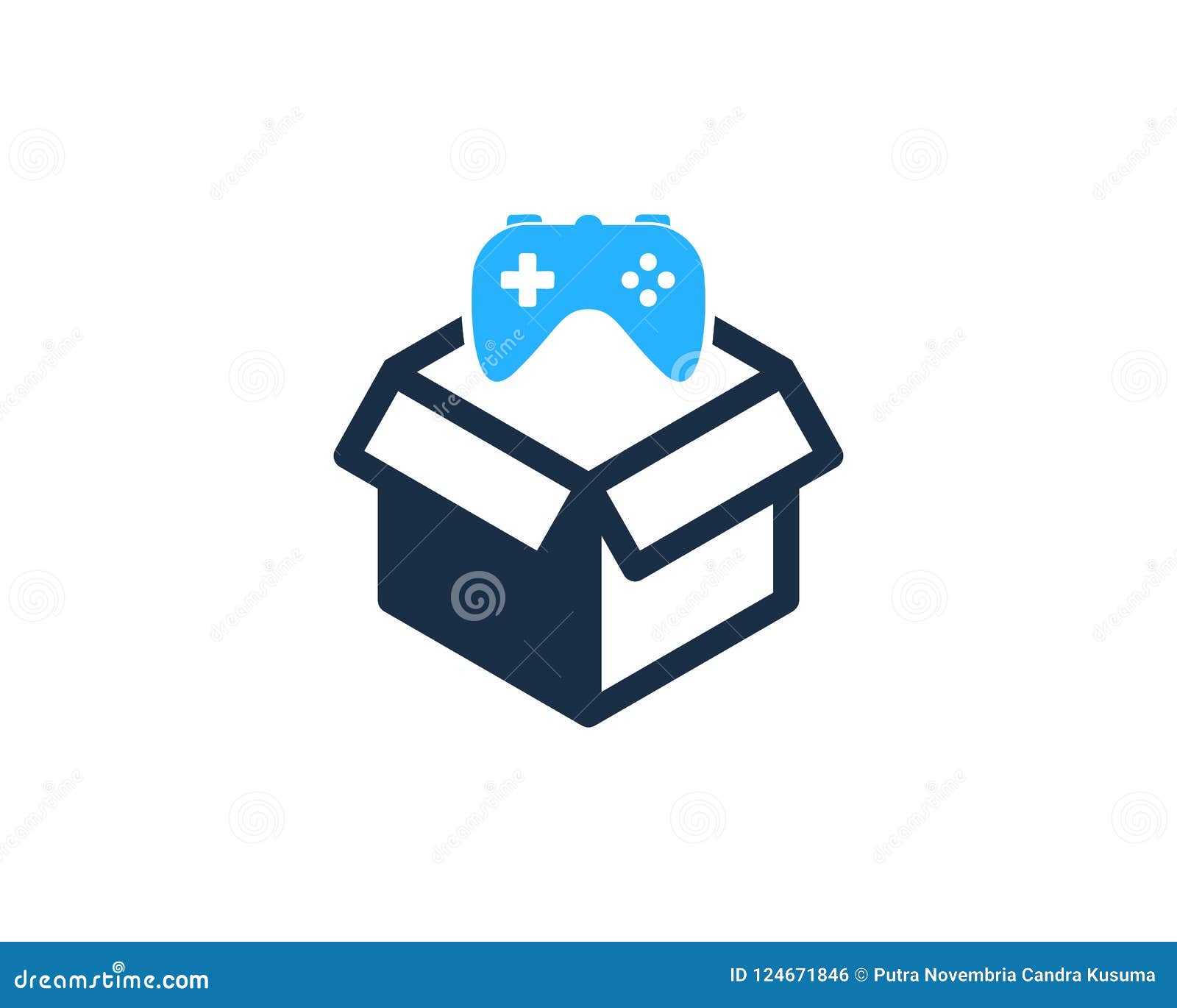 Game Box Logo Icon Design stock vector. Illustration of control - 124671846