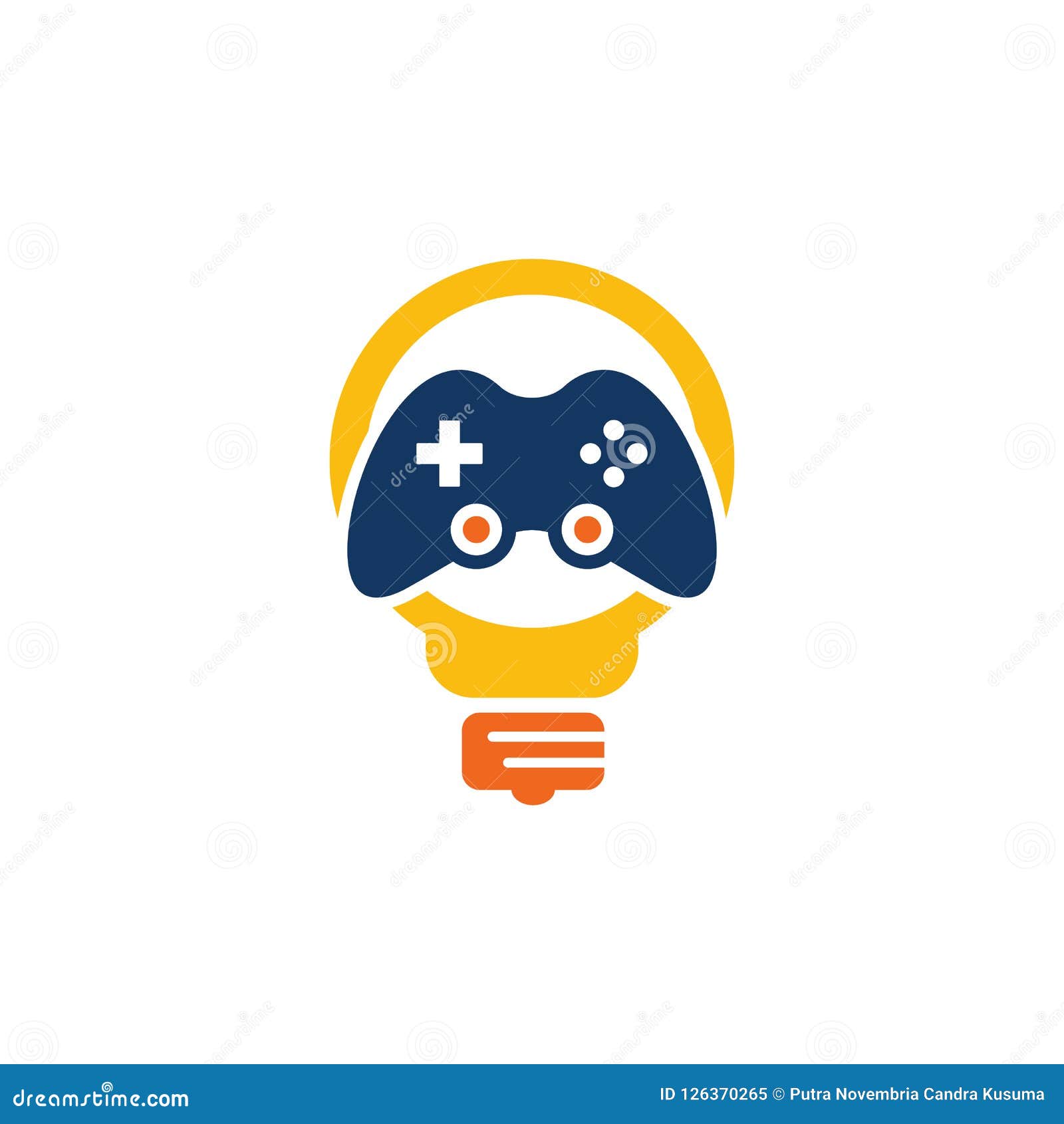 Game Idea Head Logo Icon Design Stock Vector - Illustration of ...