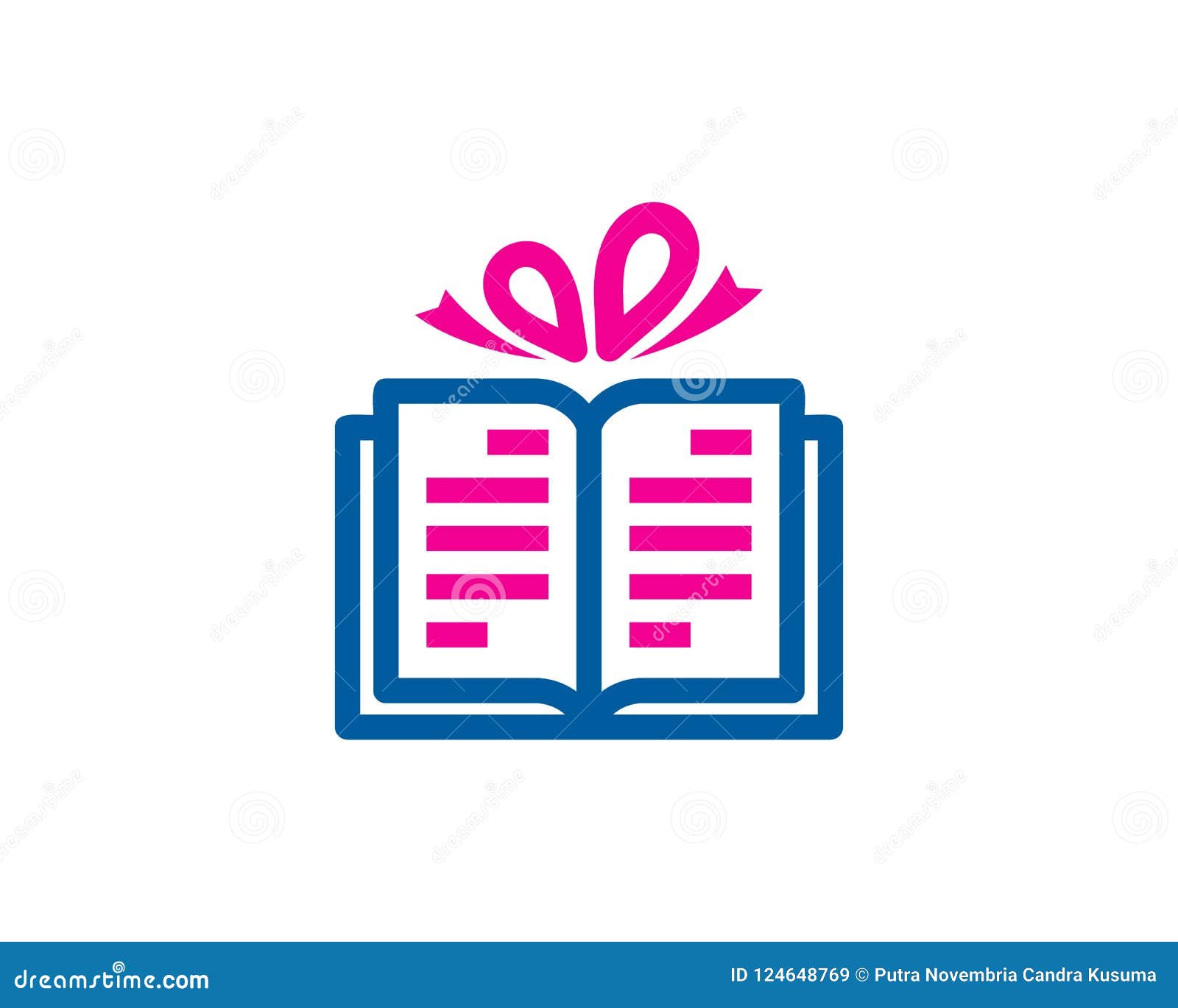 Gift Book Logo Icon Design stock vector. Illustration of idea - 124648769