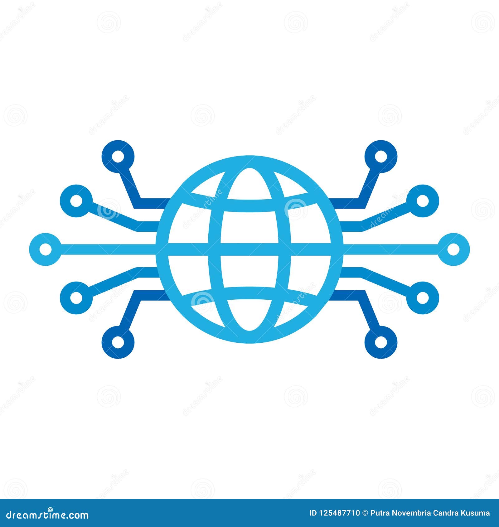 Globe Digital Logo Icon Design Stock Vector - Illustration of logo ...