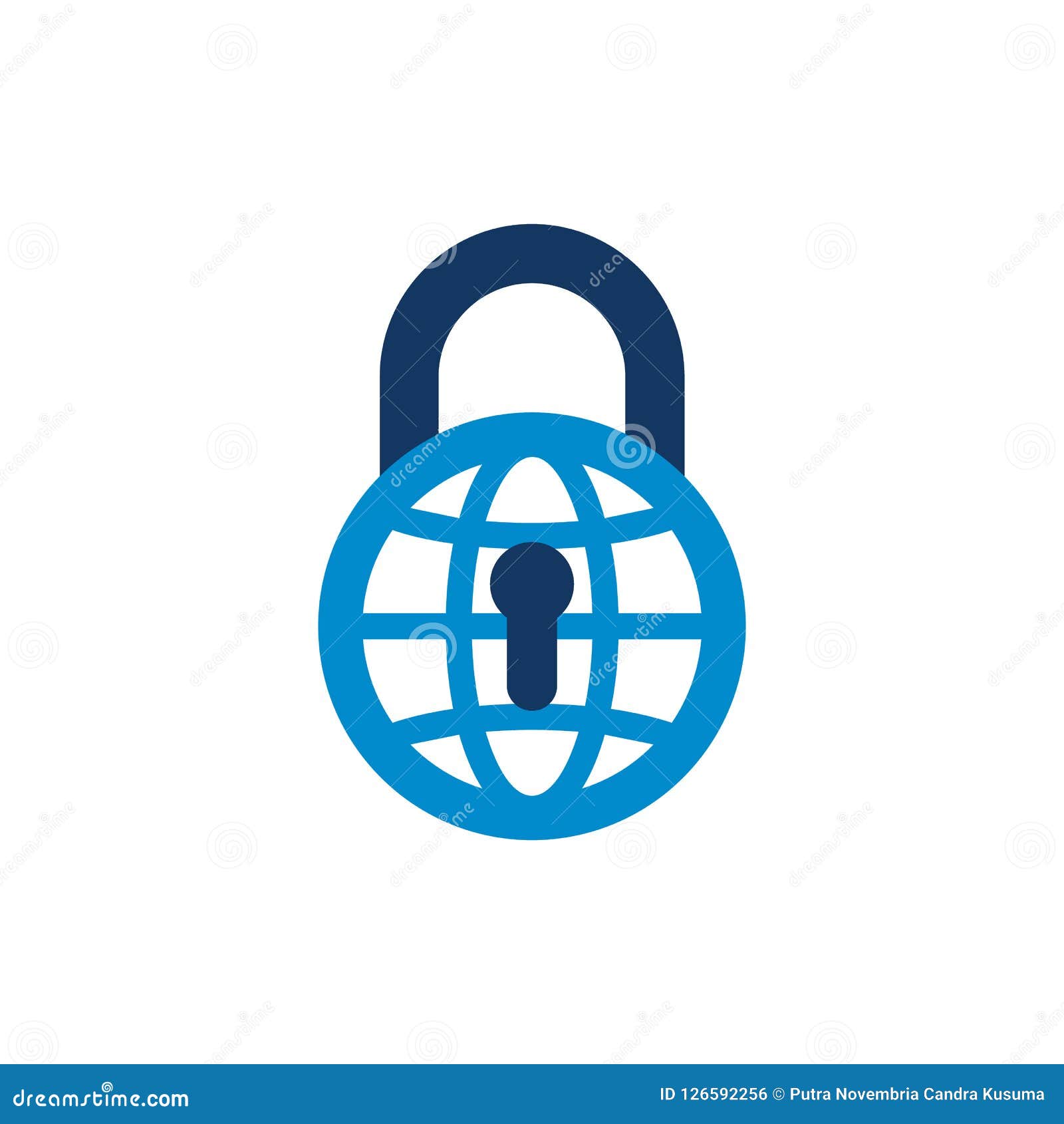 Globe Lock Logo Icon Design Stock Vector - Illustration of creative ...