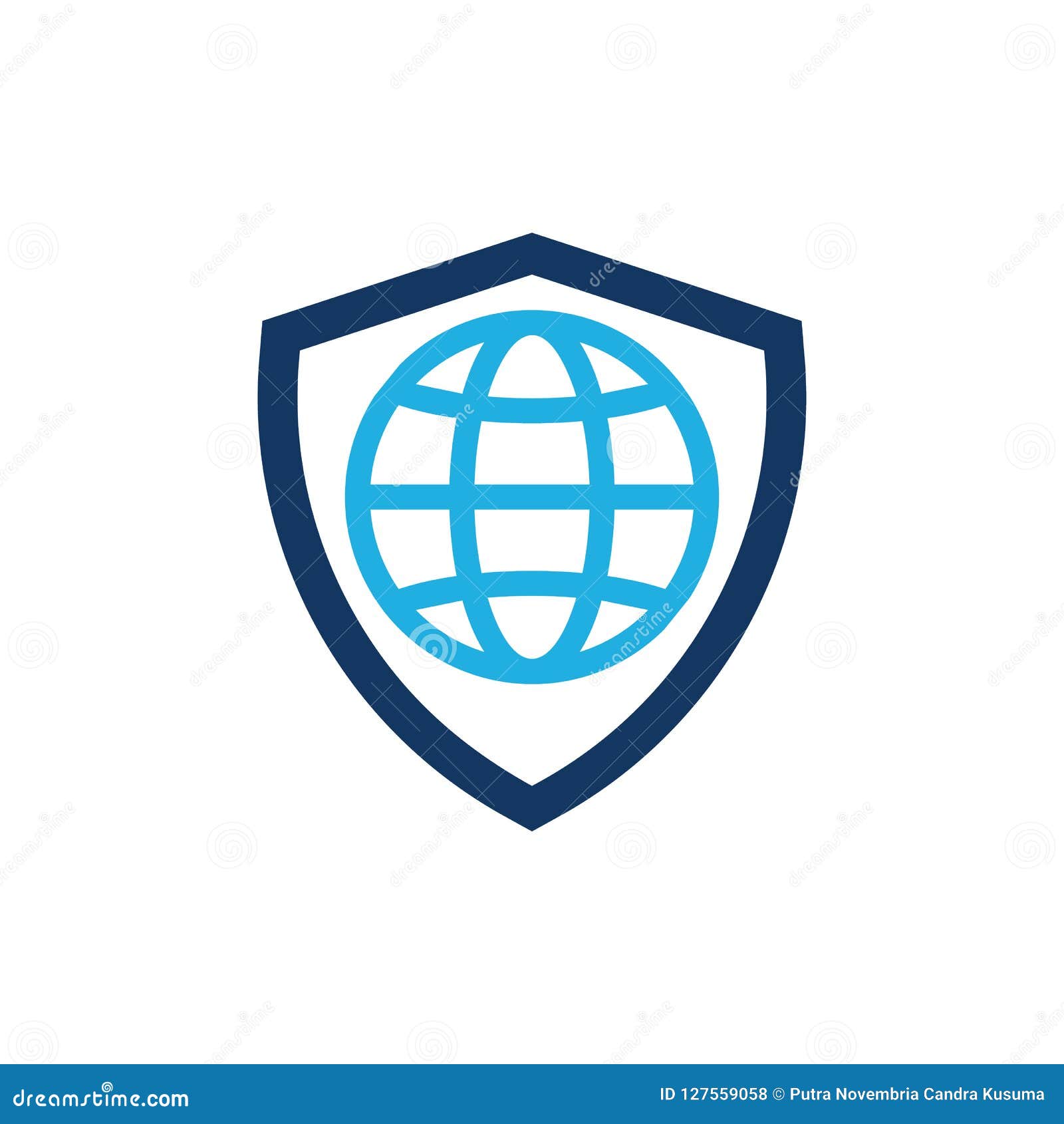 Globe Shield Logo Icon Design Stock Illustration - Illustration of idea ...