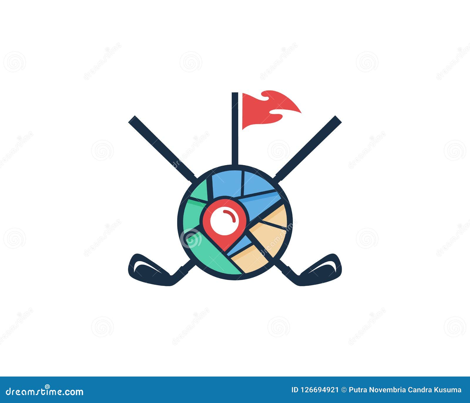Golf Map Logo Icon Design stock vector. Illustration of earth - 126694921