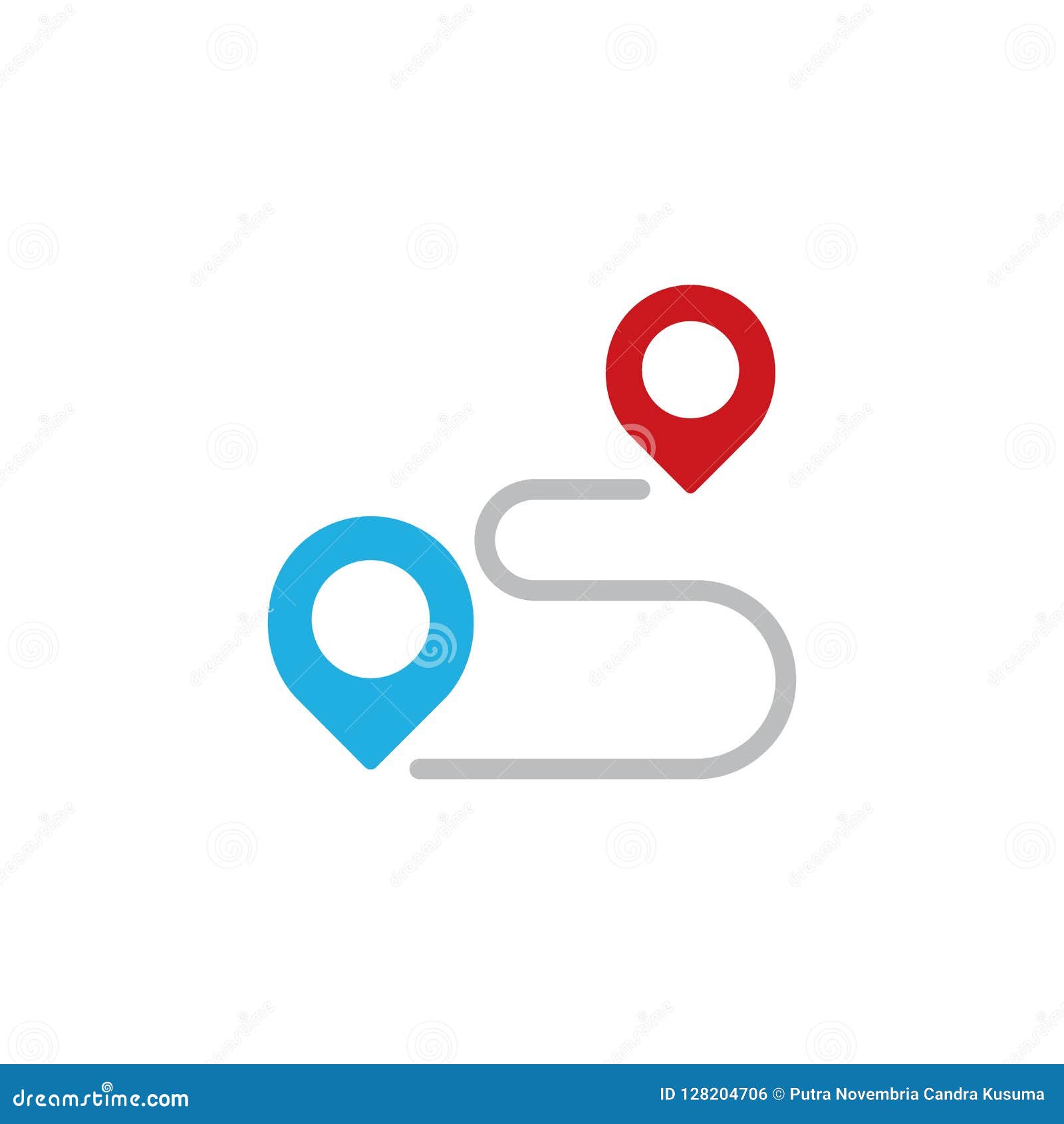 Gps Logo Icon Design stock vector. Illustration of branding - 128204706