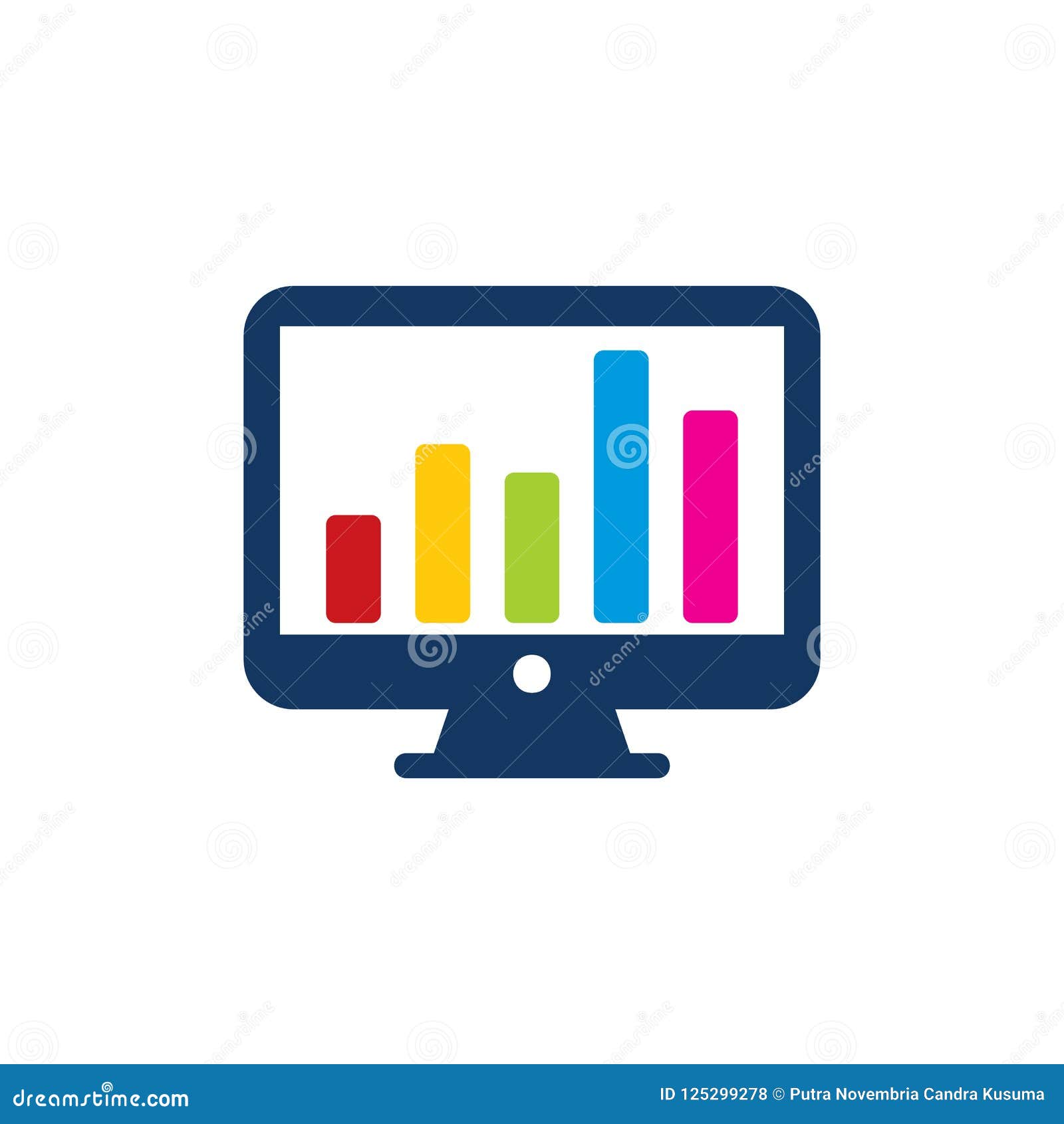 Graph Computer Logo Icon Design Stock Vector - Illustration of ...