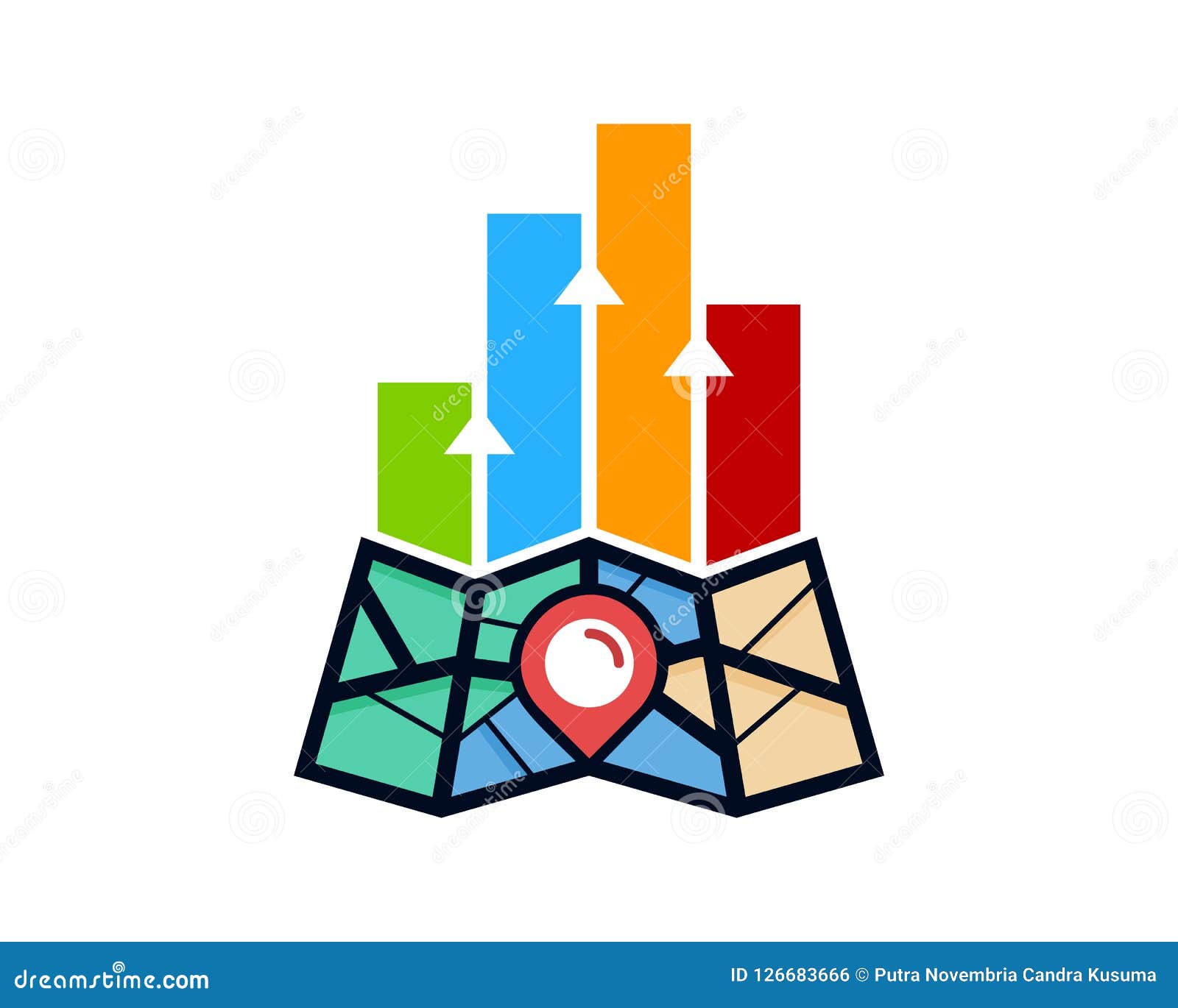 Graph Map Logo Icon Design stock vector. Illustration of graphic ...