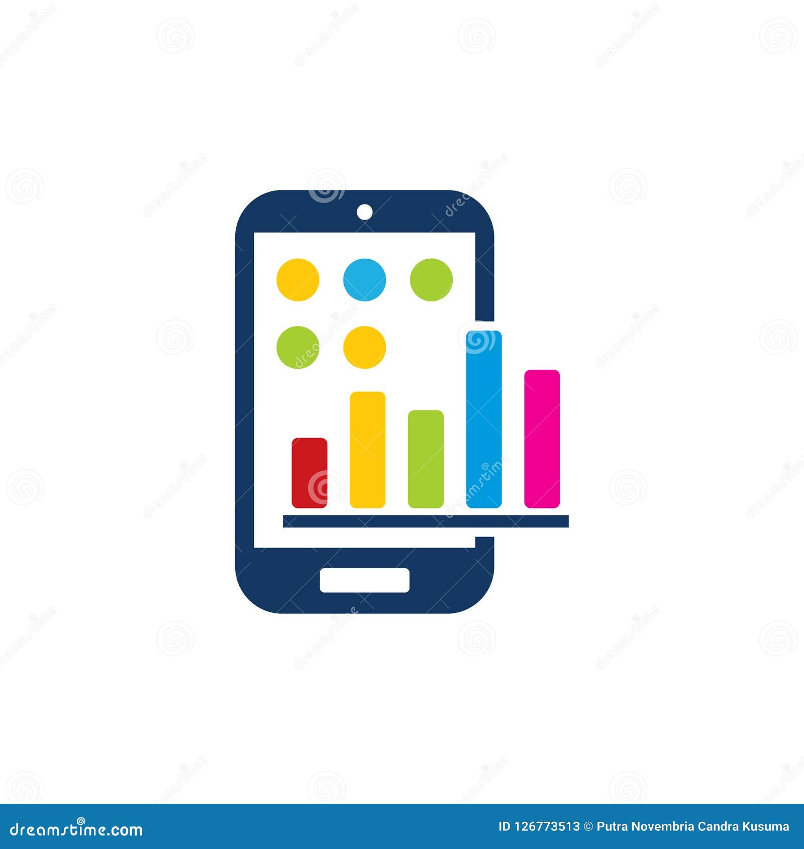 Graph Mobile Logo Icon Design Stock Illustration - Illustration of ...