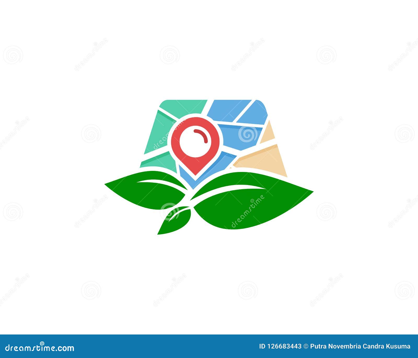 Green Map Logo Icon Design stock vector. Illustration of concept ...