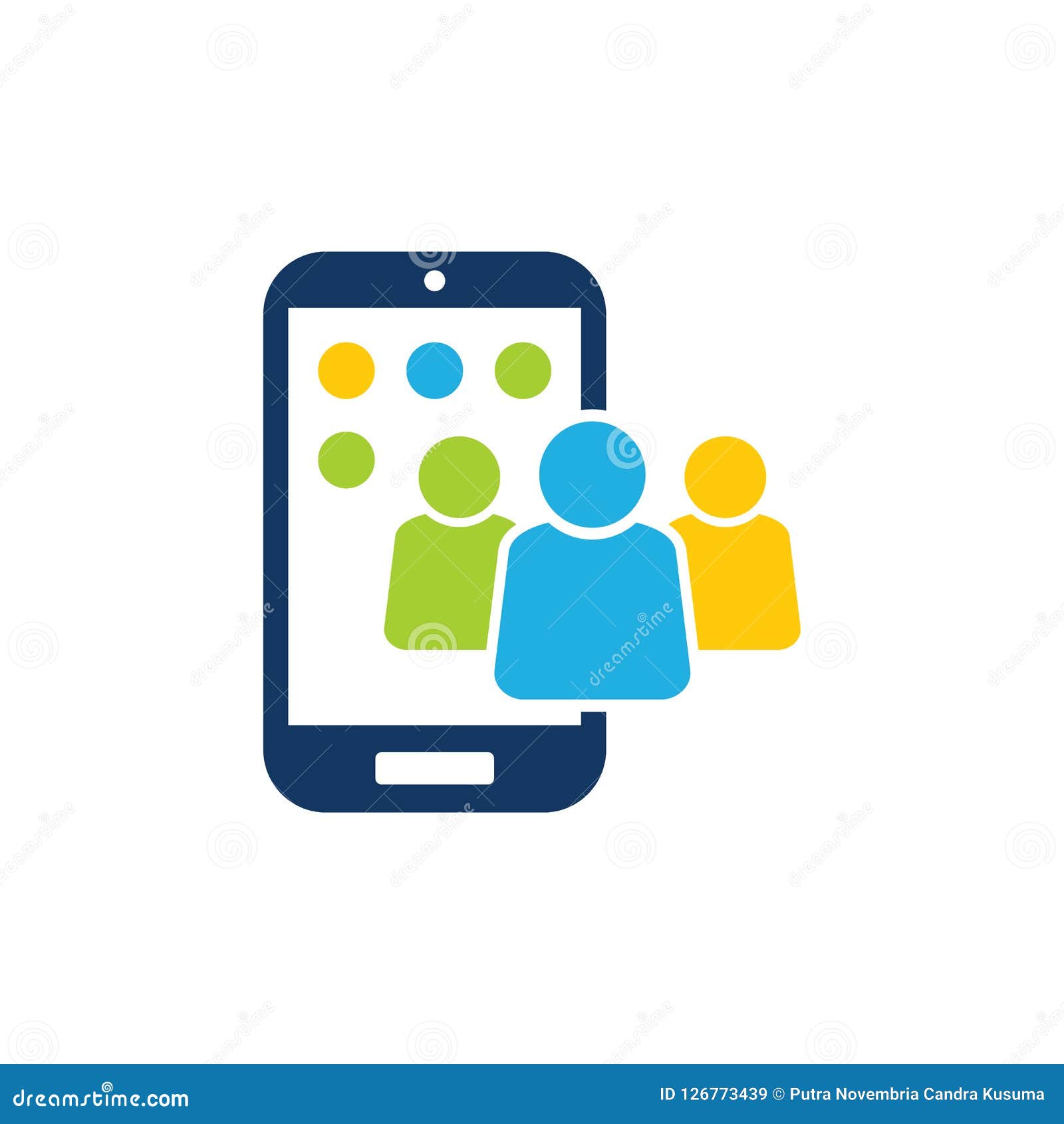 Group Mobile Logo Icon Design Stock Vector - Illustration of logo ...